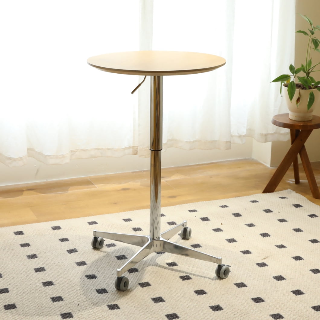 360 Degree Swivel Coffee Table with Adjustable Height & Silent ...