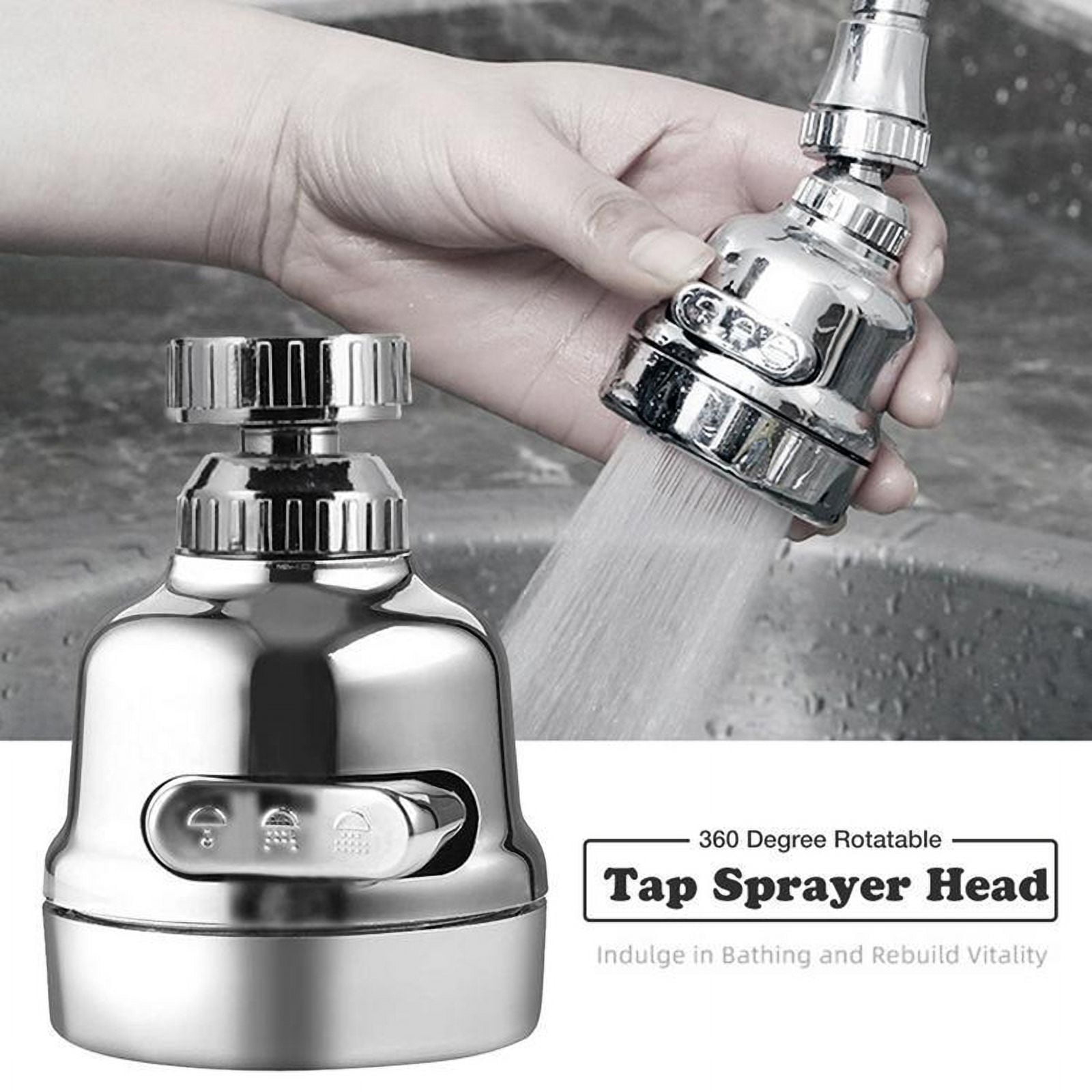 360 Degree Swivel Kitchen Faucet Aerator Adjustable Mode Sprayer Filter ...