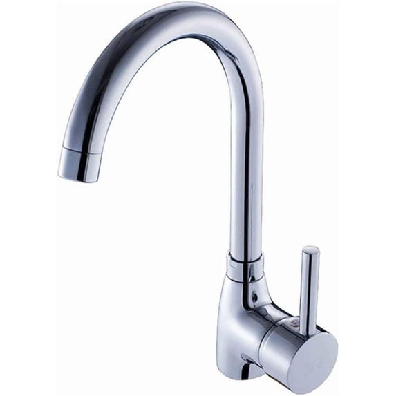 360 Degree Swivel Mixer Kitchen Sink Taps One Hole Single Lever Hot and ...