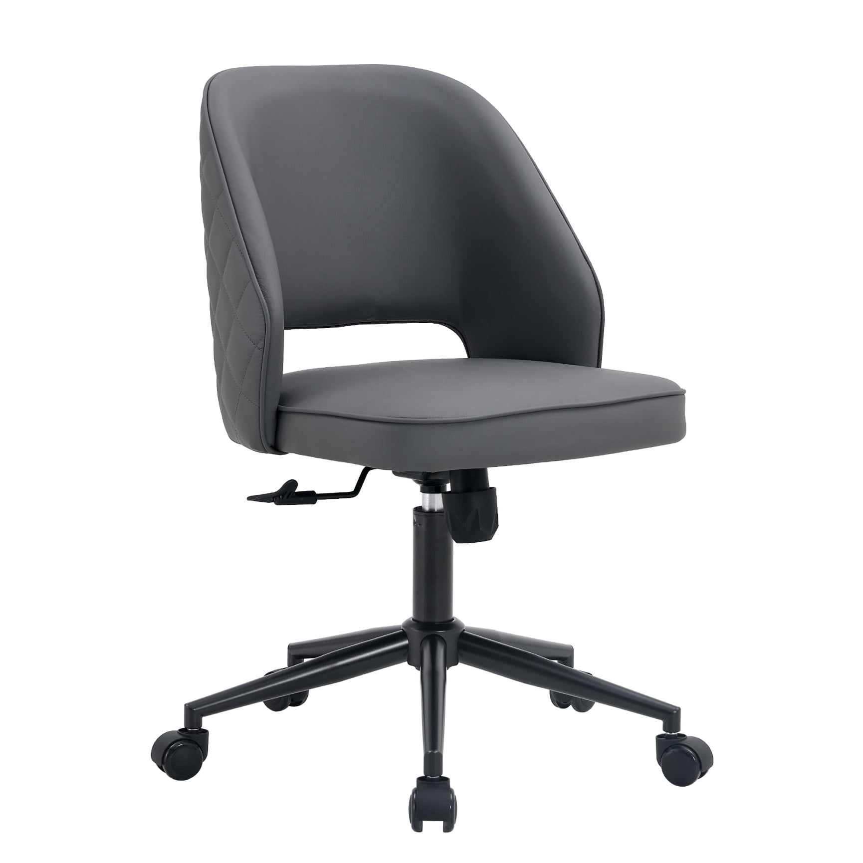 360-Degree Swivel Office Chair with Adjustable Height, Armless Computer ...
