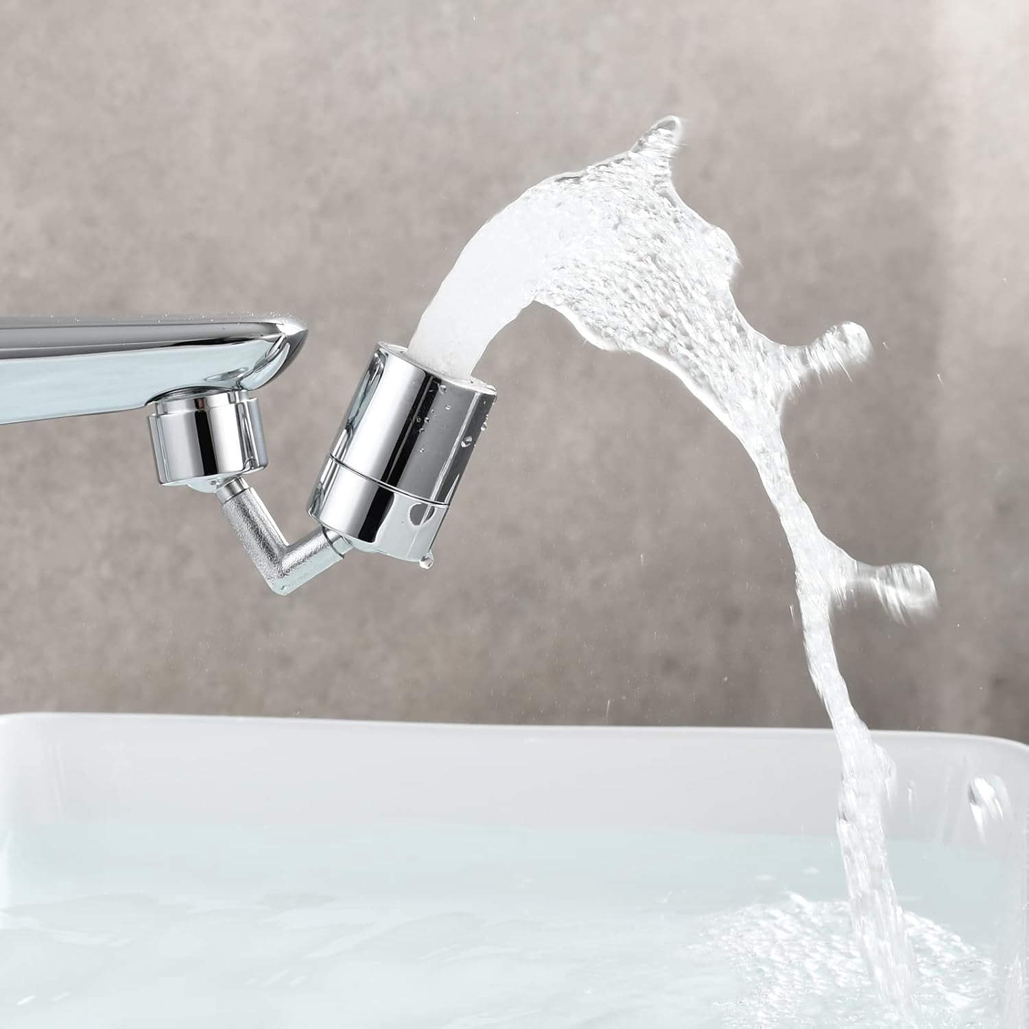 Sink Aerator 720° Swivel Faucet Aerator, Wide Angle Dual Function ...