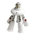 360 Degrees Adjustable 2/3/4/5 in 1 E27 Splitter Socket Adapter E27 ...