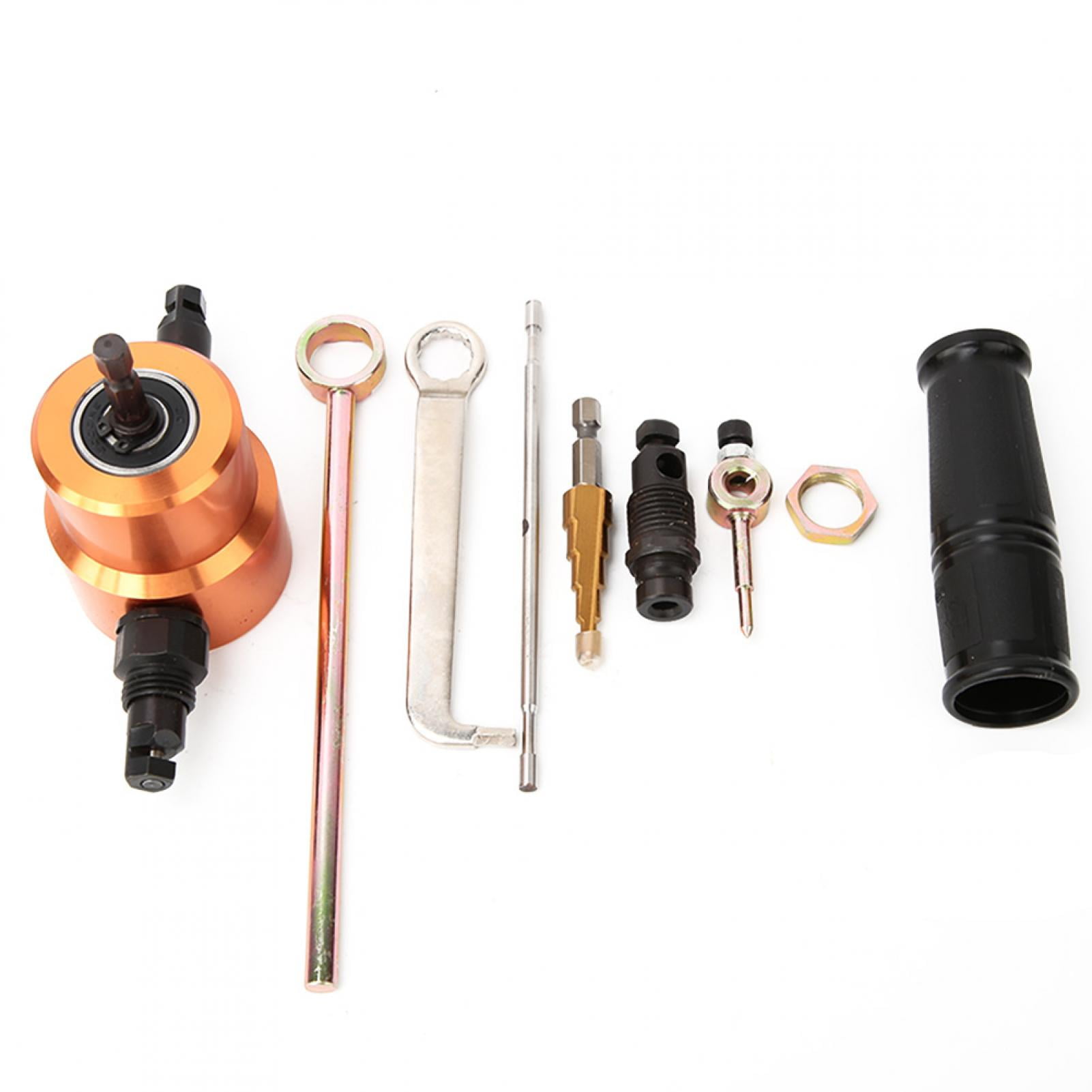 360°Double Head Sheet Metal Cutter Versatile Nibbler Drill DIY Cutting ...