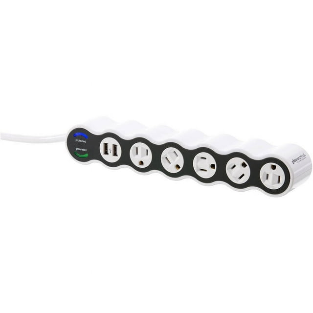 360 Electrical 36052 7-Outlet PowerCurve Surge Protector, White ...
