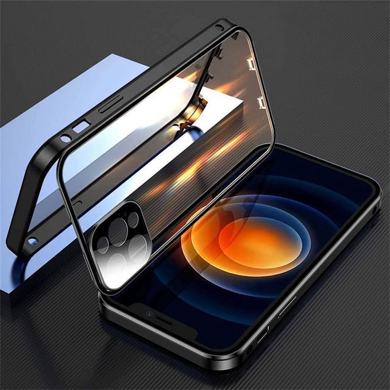 360°Full Protection Metal Magnetic Snap Lock Phone Case for iPhone ...
