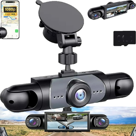 360° Full View Car Dashcam System, 4 Channel Dash Cam, Four-Camera ...