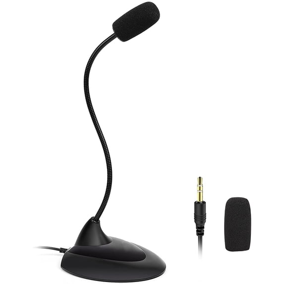 360° Gooseneck Computer Microphone with Omnidirectional Sound for Plug ...