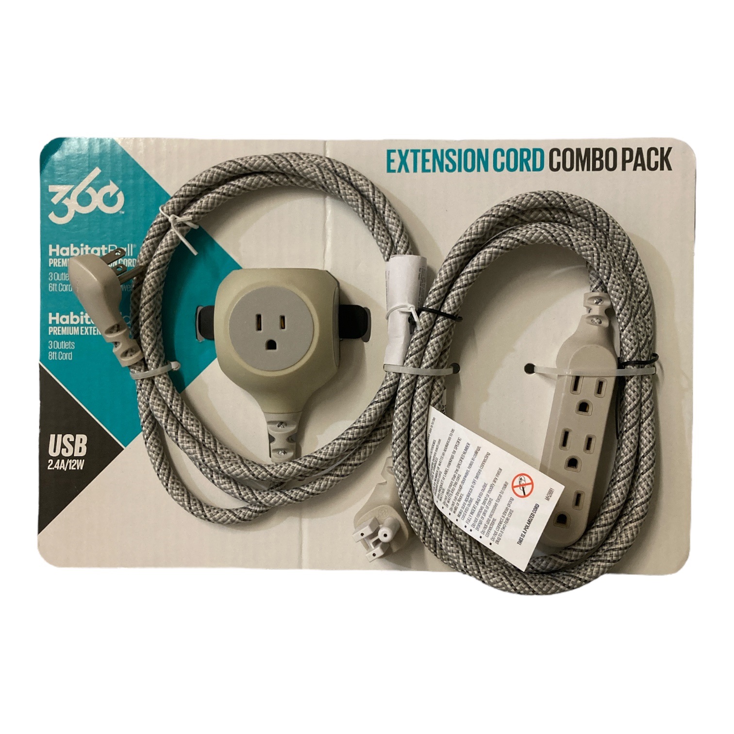 360 Habitat Ball Premium 6Ft & Habitat 8Ft Extension Cord Combo Pack ...