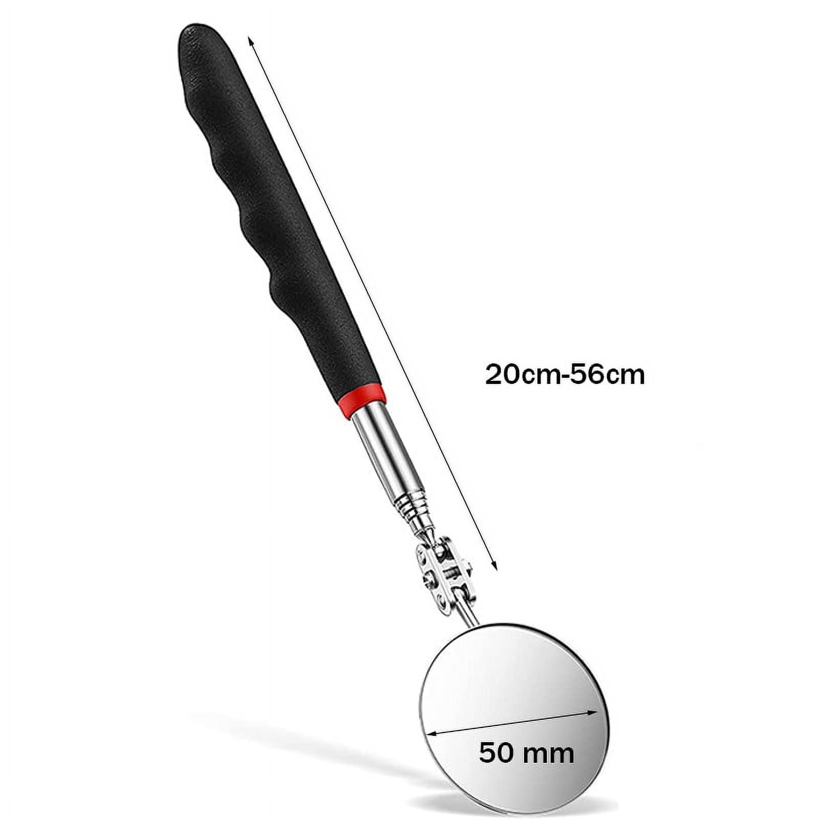 360 ° Inspection Mirror LED Light Telescoping Mirrors Extend Mechanic ...