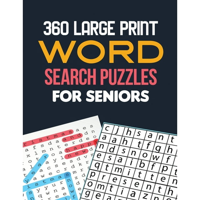 360 Large Print Word Search Puzzles for Seniors: Word Search Brain ...