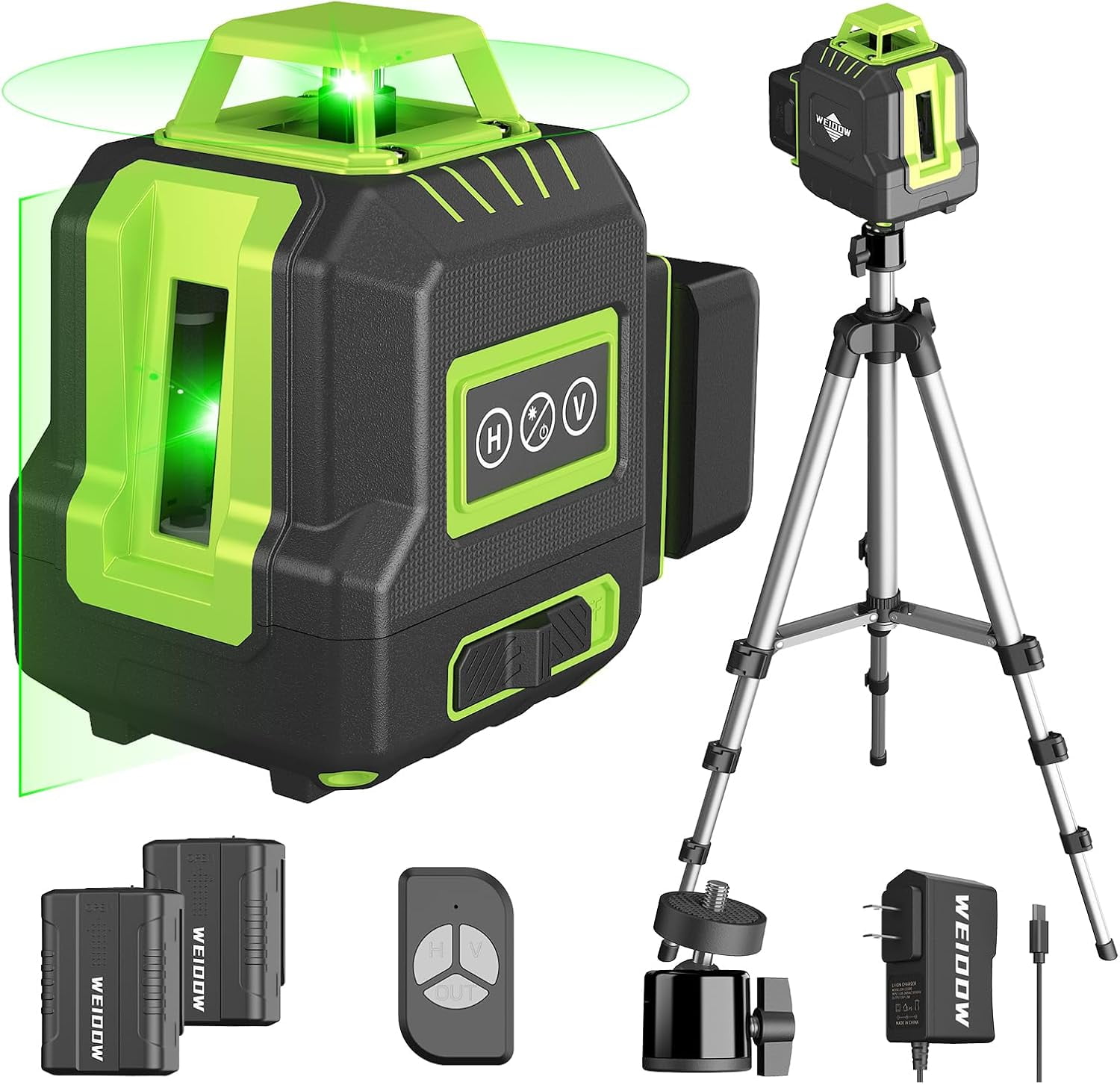 360° Laser Level with Tripod 40in, Self Leveling Laser Level with Pulse ...