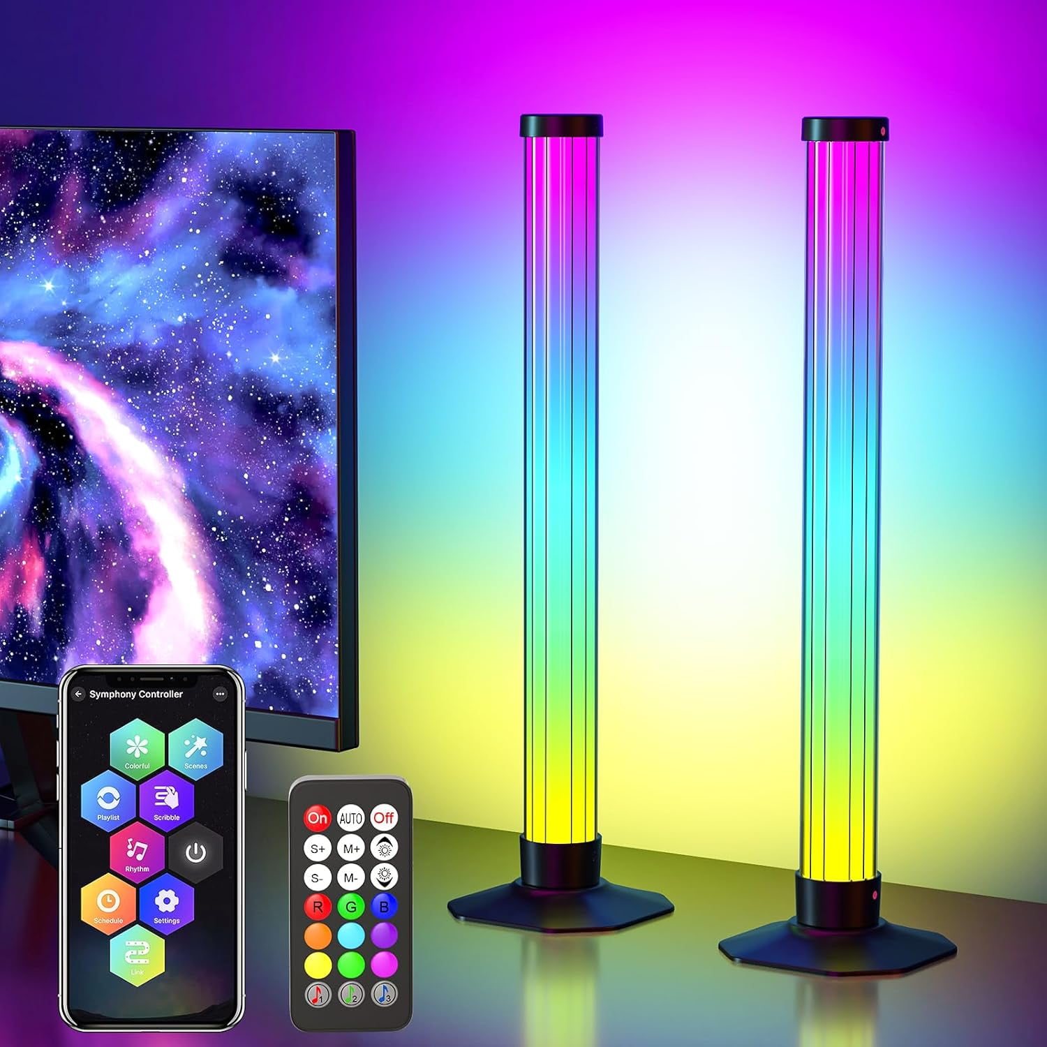 360? Light Bar, Ambient Mood Light with 16 Million Colors, 213 Preset ...