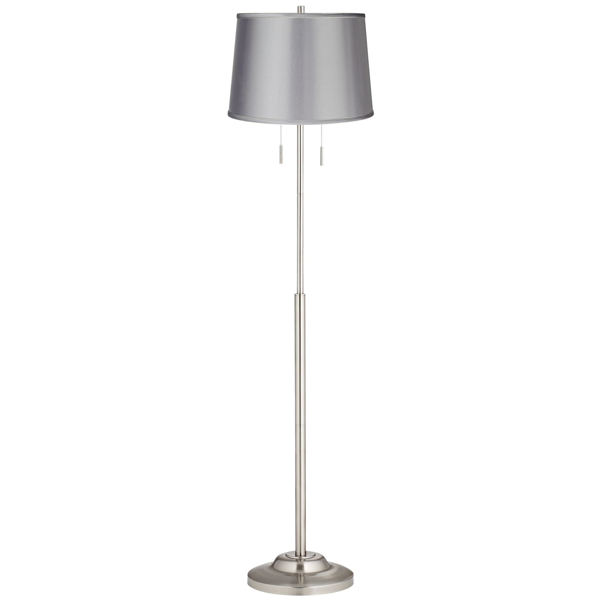 360 Lighting Abba Modern Floor Lamp Standing 66" Tall Brushed Nickel ...