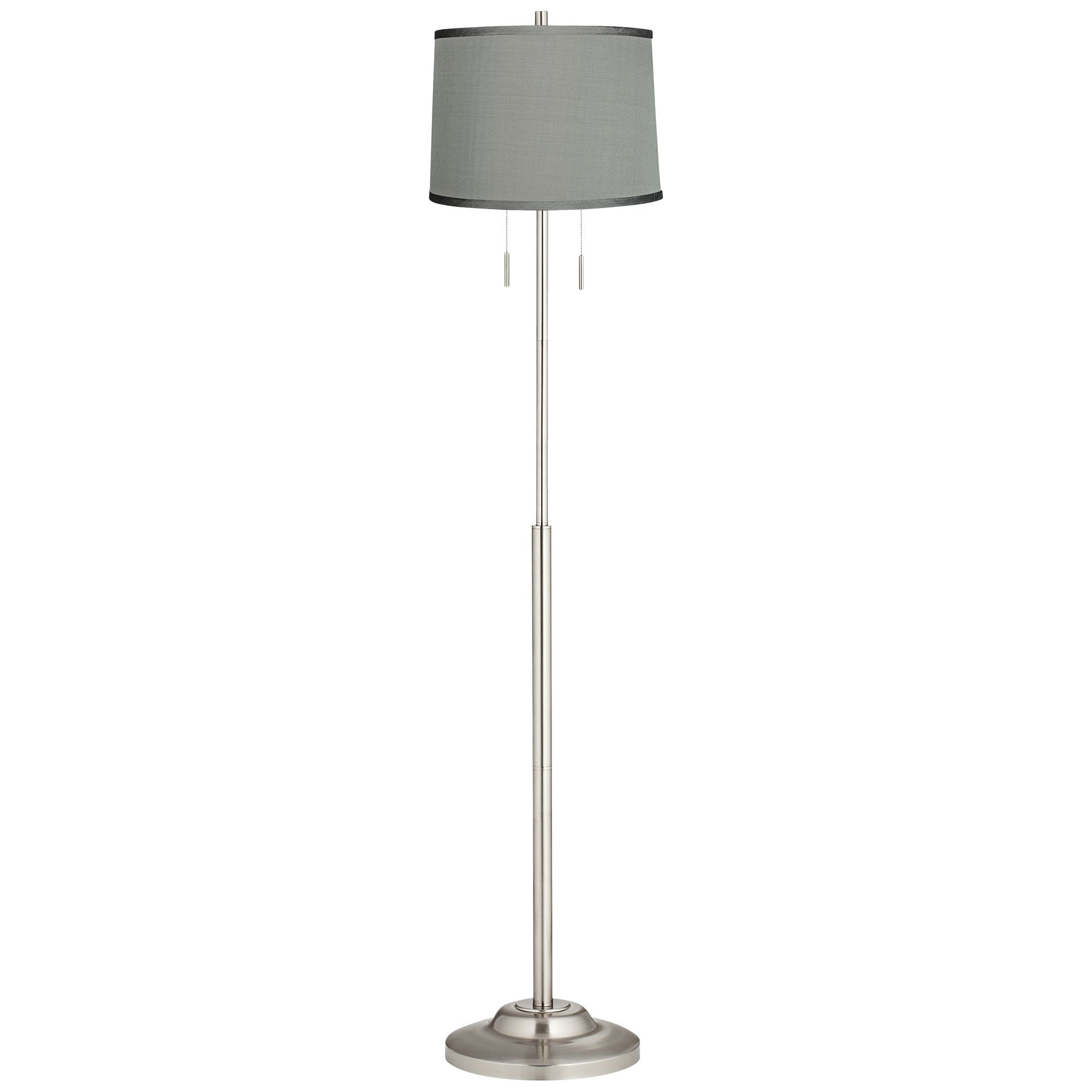 360 Lighting Abba Modern Floor Lamp Standing 66" Tall Brushed Nickel ...