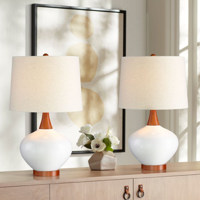 360 Lighting Brice 23" High Small Mid Century Modern Accent Table Lamps ...