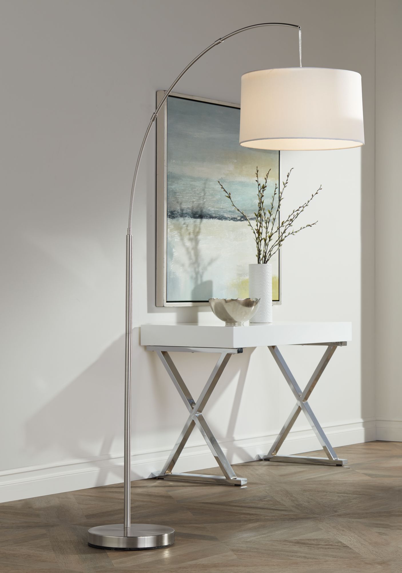 Possini Euro Design Roxie Modern Floor Lamp Standing 65 1/2" Tall ...