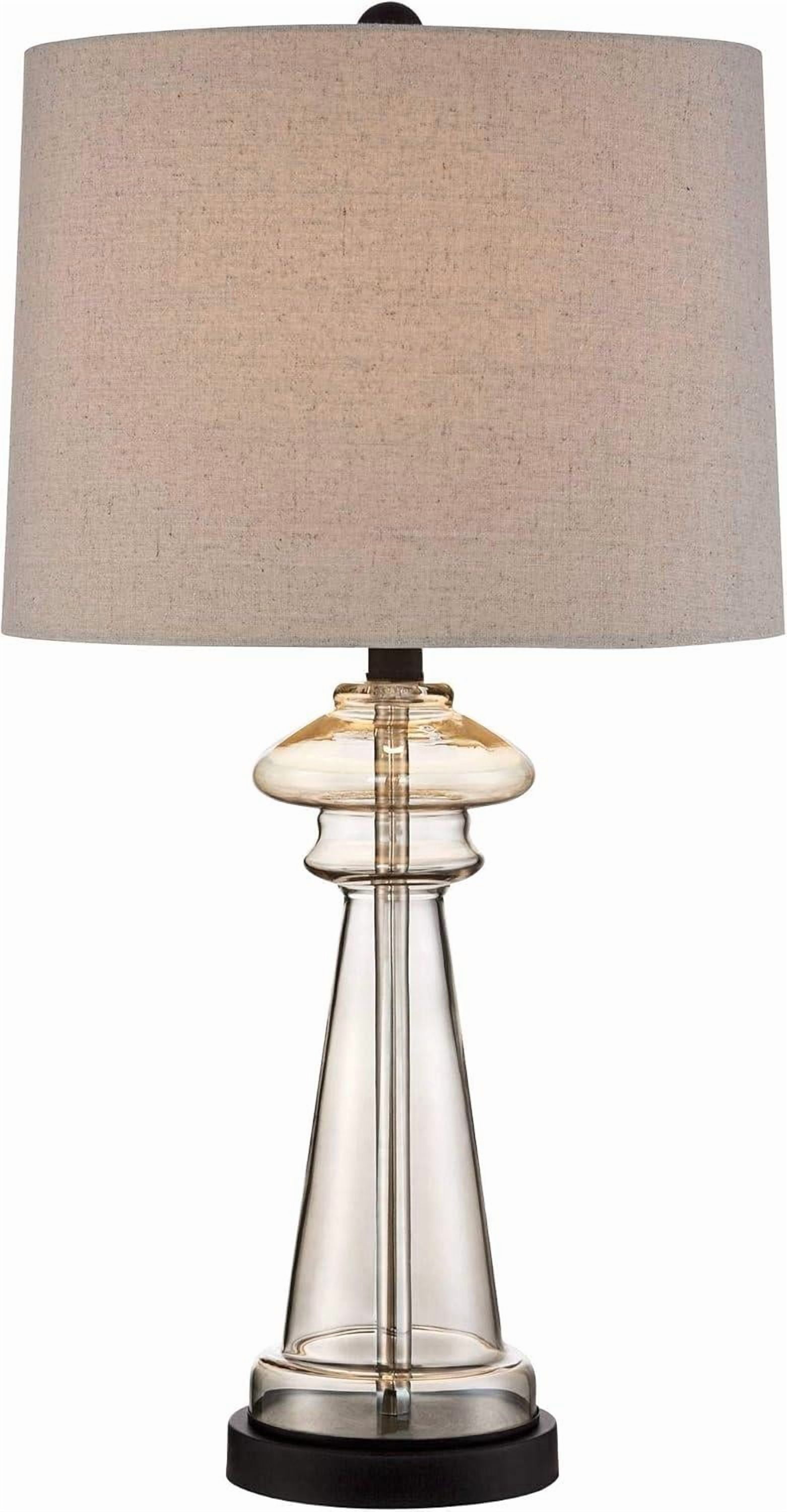 360 Lighting Dalia 27" Table Lamp, Champagne Glass, Fabric Shade for ...
