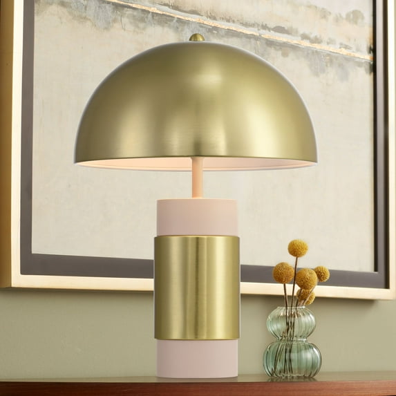 360 Lighting Delia 16" High Small Mushroom Mid Century Modern Accent Table Lamp Gold Antique ...