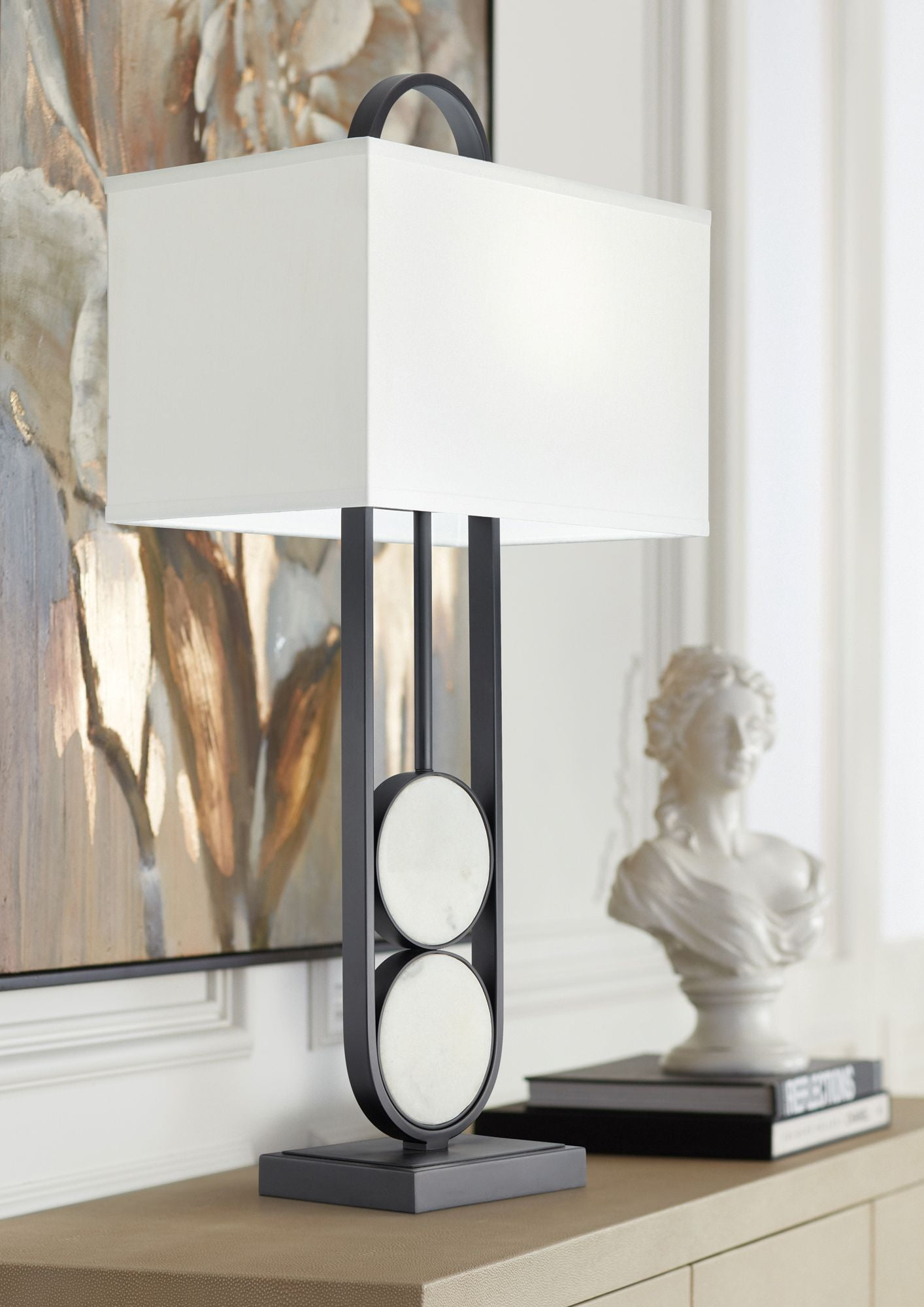 360 Lighting Eleanor 32 1/4" Tall Large Geometric Mid Century Modern ...