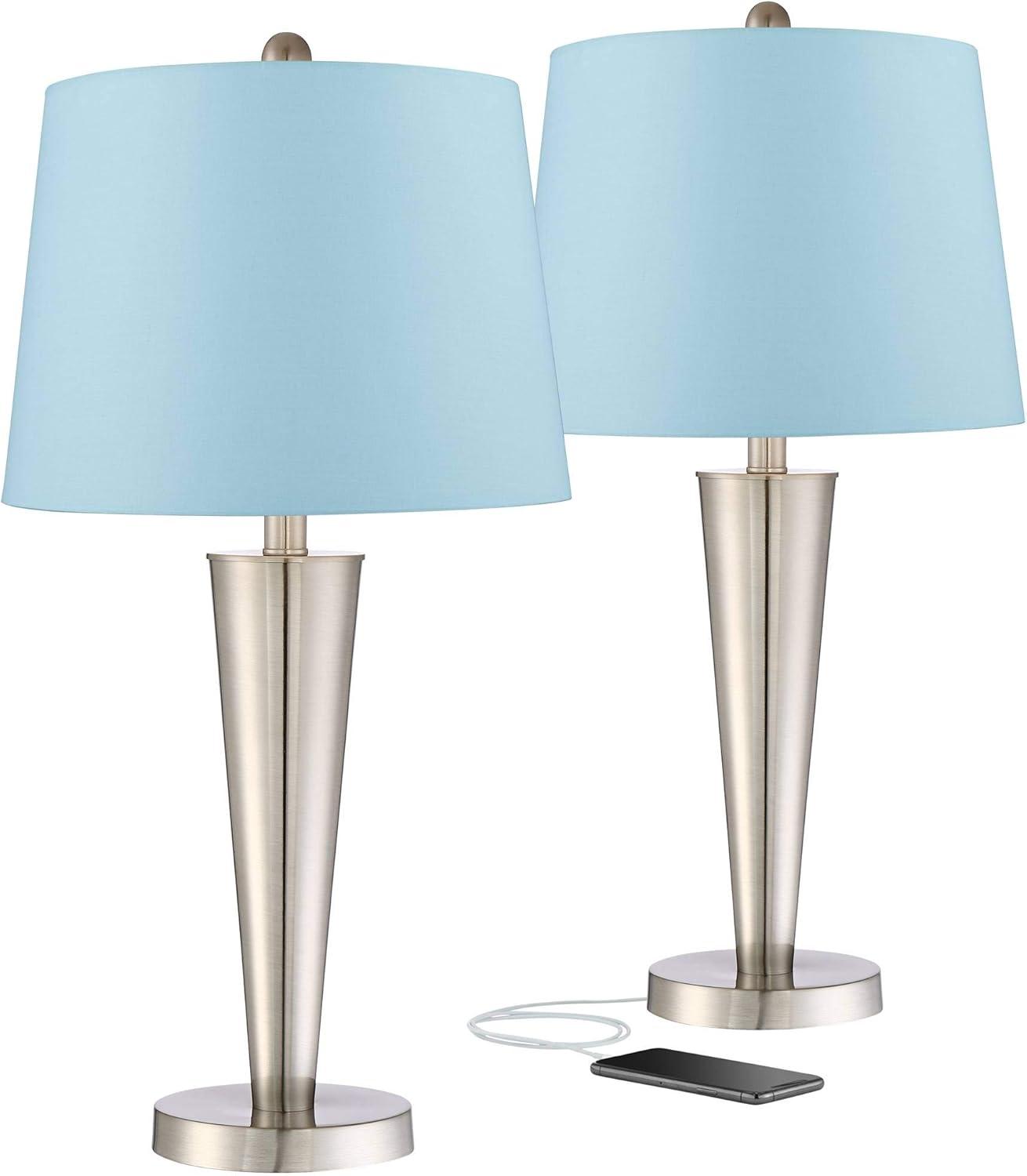 360 Lighting Geoff Modern Art Deco Style Table Lamps 26" High Set of 2 ...