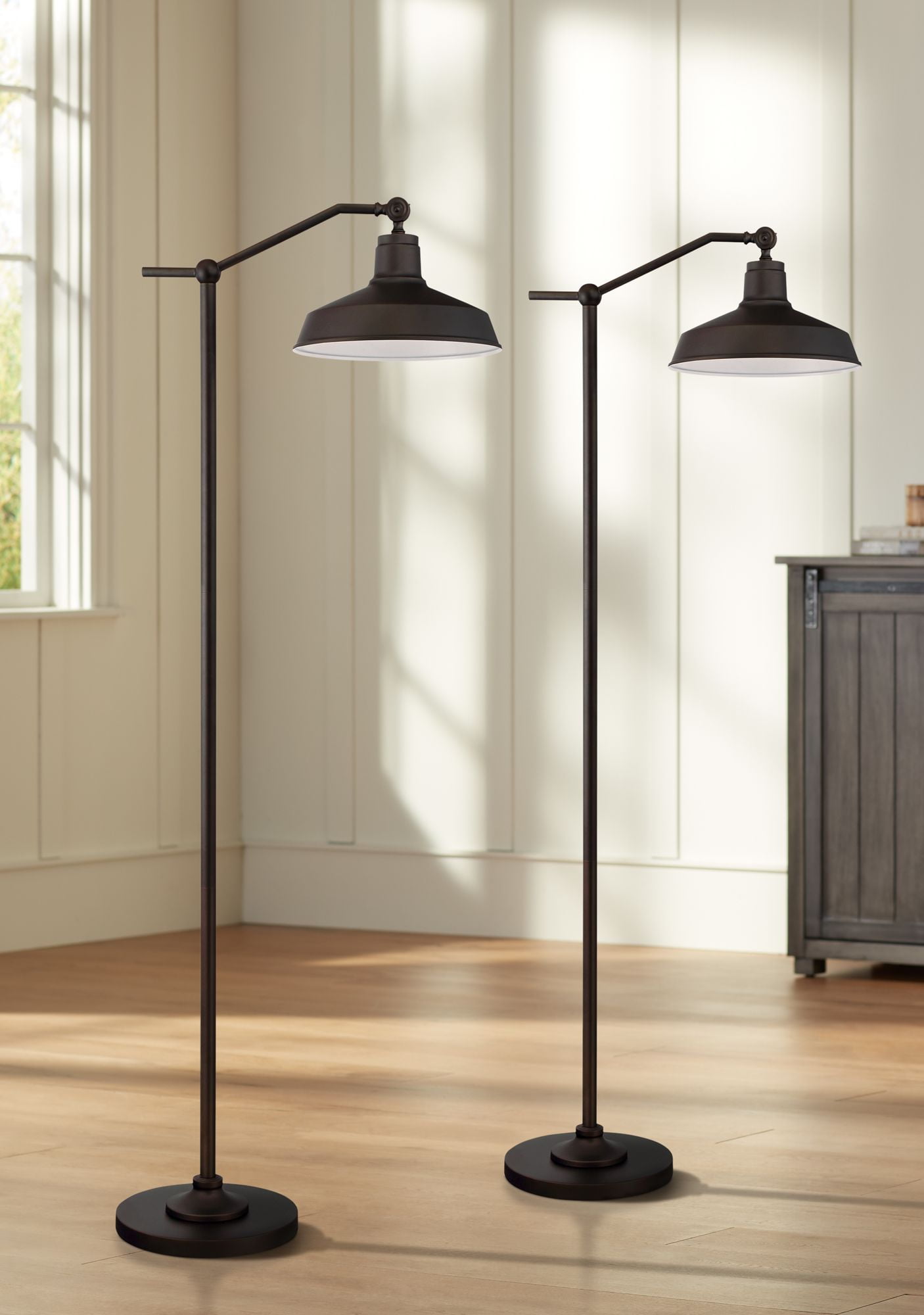 360 Lighting Kayne Farmhouse Rustic 61" Tall Standing Floor Lamps Set ...
