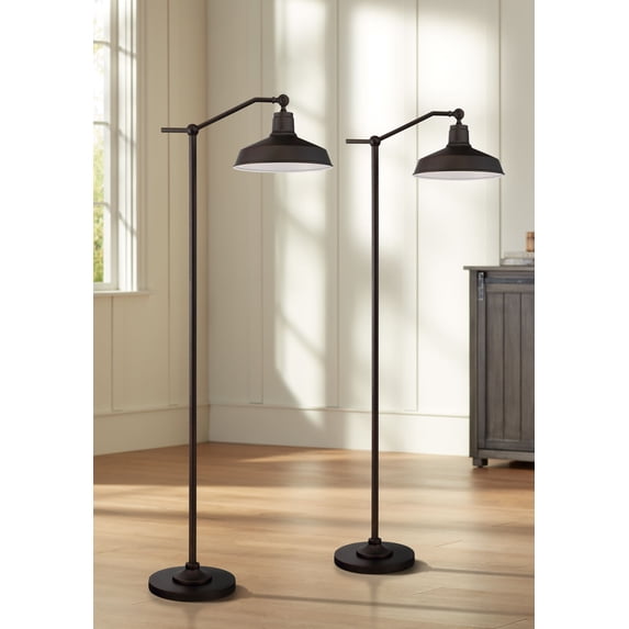 360 Lighting Kayne Farmhouse Rustic 61" Tall Standing Floor Lamps Set ...