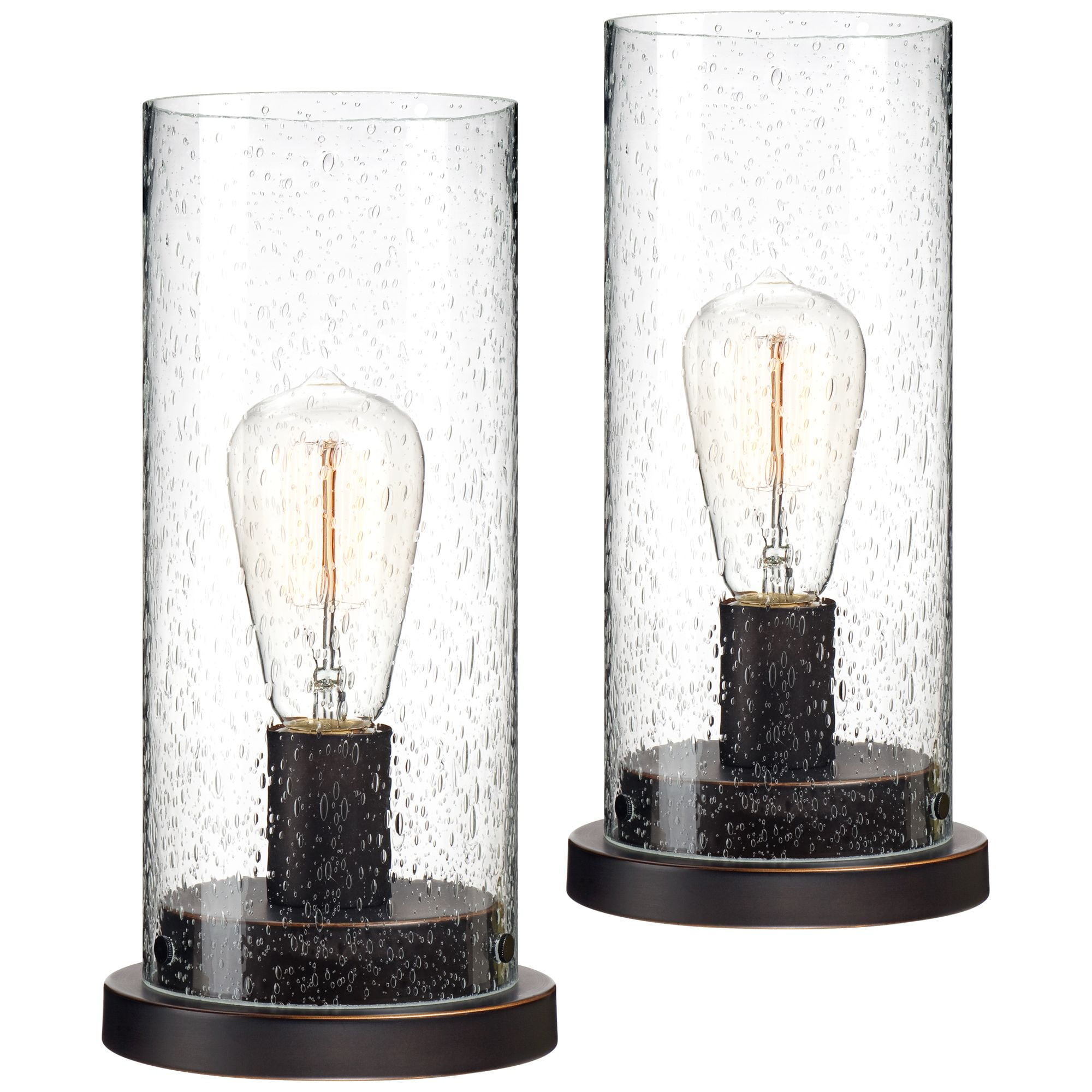 360 Lighting Libby Industrial Accent Table Lamps 12" High Set of 2 ...