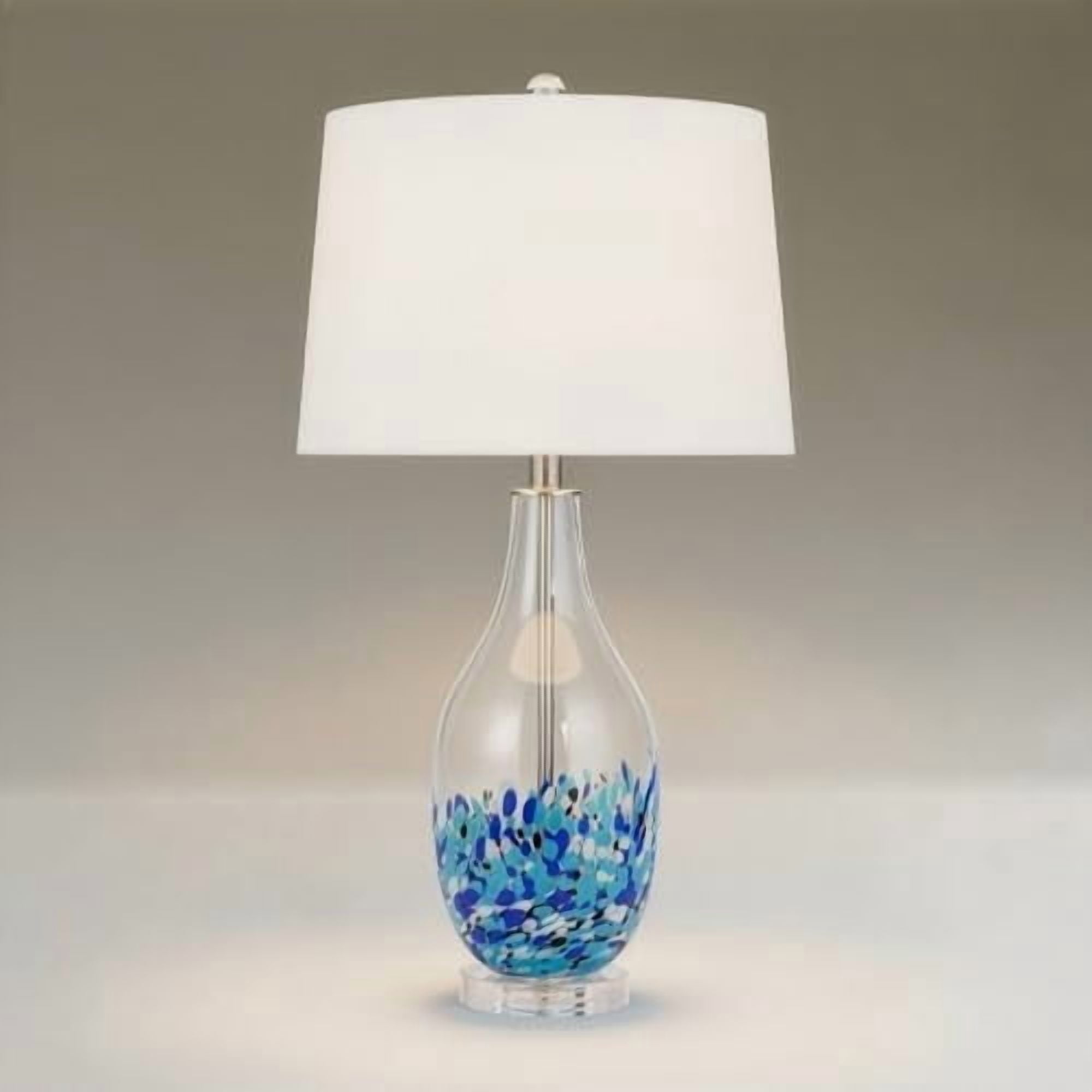 360 Lighting Marnie Modern Coastal Vase Table Lamp 28" Tall Blue Art ...