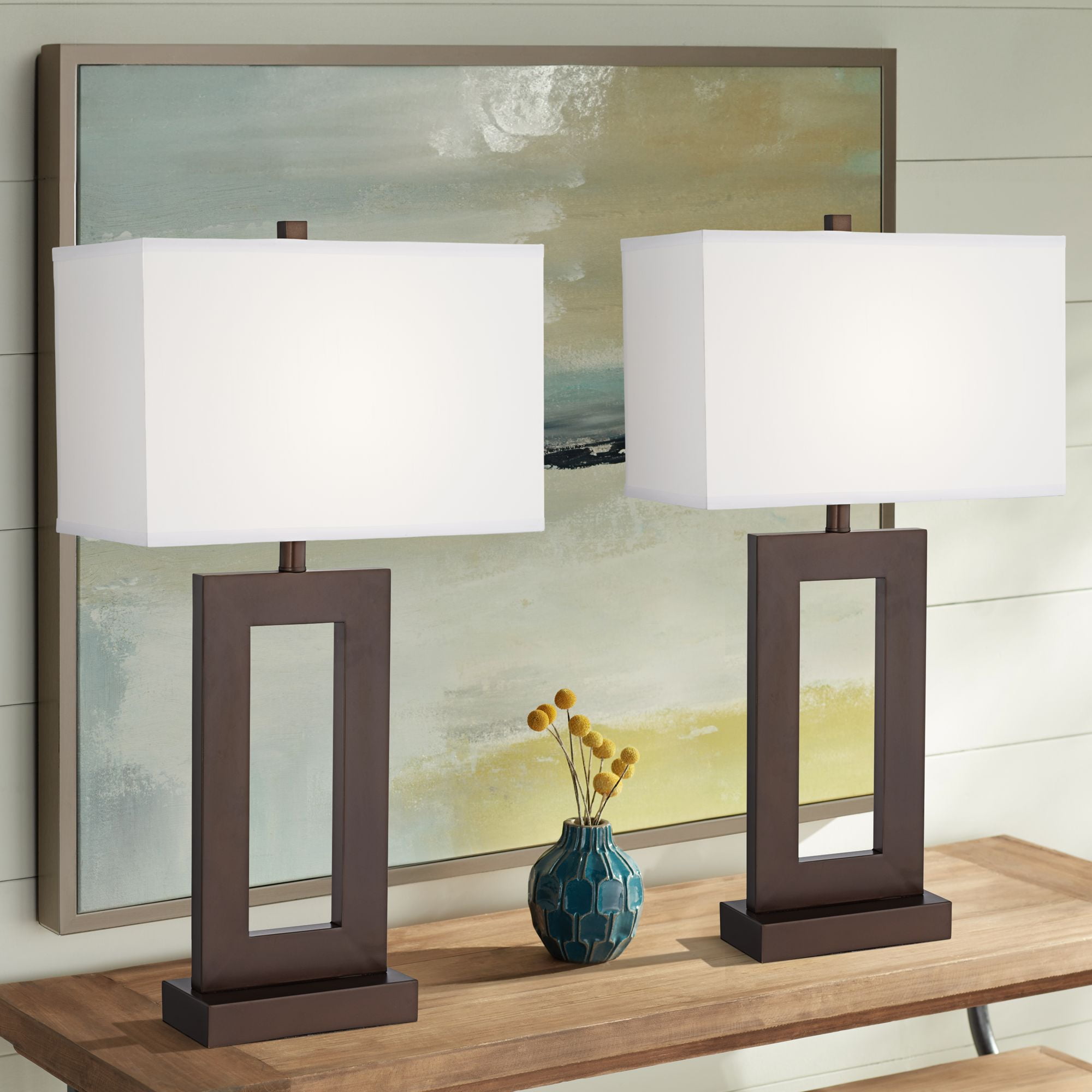 360 Lighting Marshall 30 1/4" Tall Open Window Large Modern End Table ...
