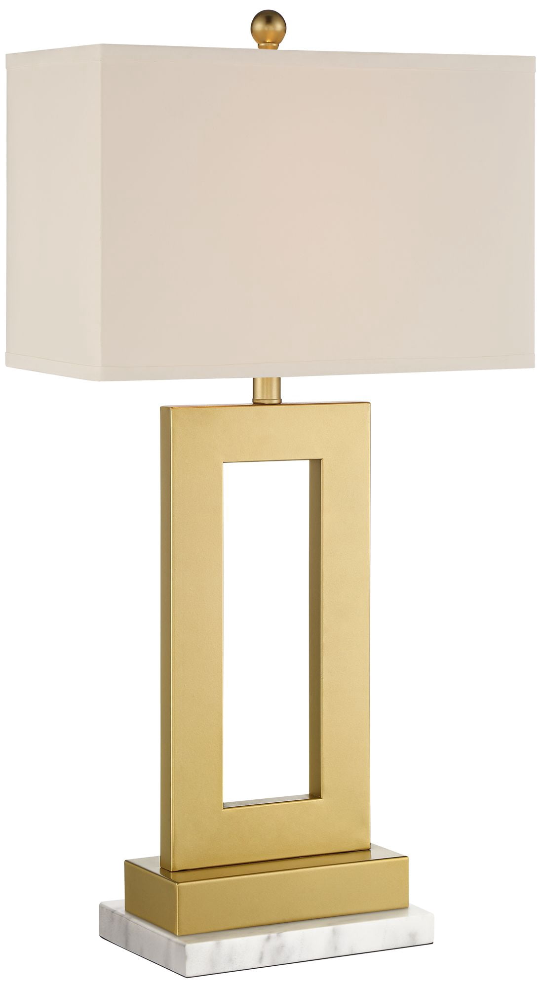 360 Lighting Marshall Modern Table Lamp with White Marble Riser 30 ...