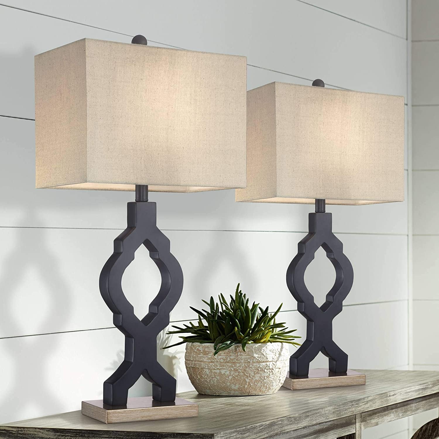 360 Lighting Milly Modern Bohemian Table Lamps 26.5" High Set of 2 ...