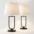 360 Lighting Pellana 24 3/4" High Black and Brass USB Table Lamp Set of ...
