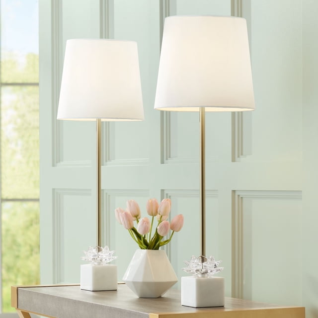 "360 Lighting Modern Buffet Table Lamps, 28 1/2"" Tall, Set of 2, Gold ...