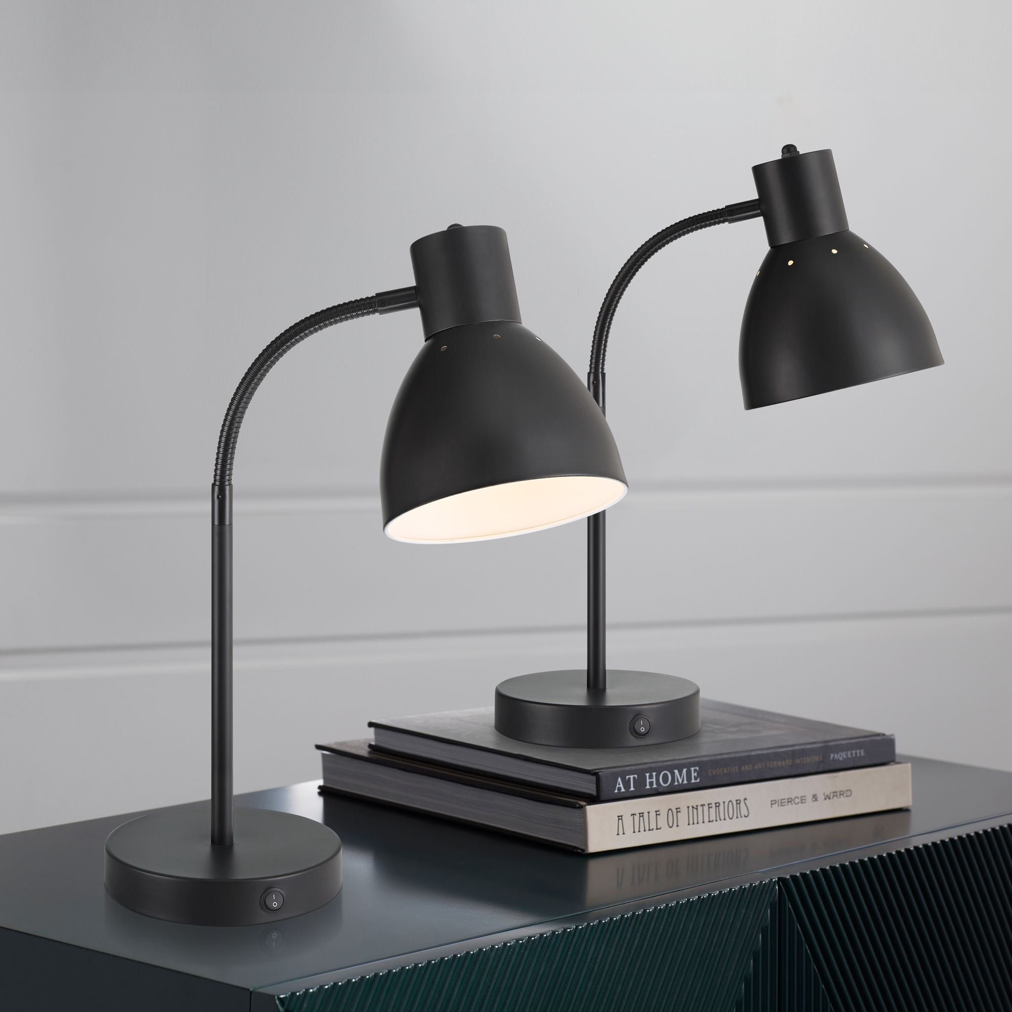 360 Lighting Piper 24" High Gooseneck Small Modern Desk Lamps Set of 2 ...