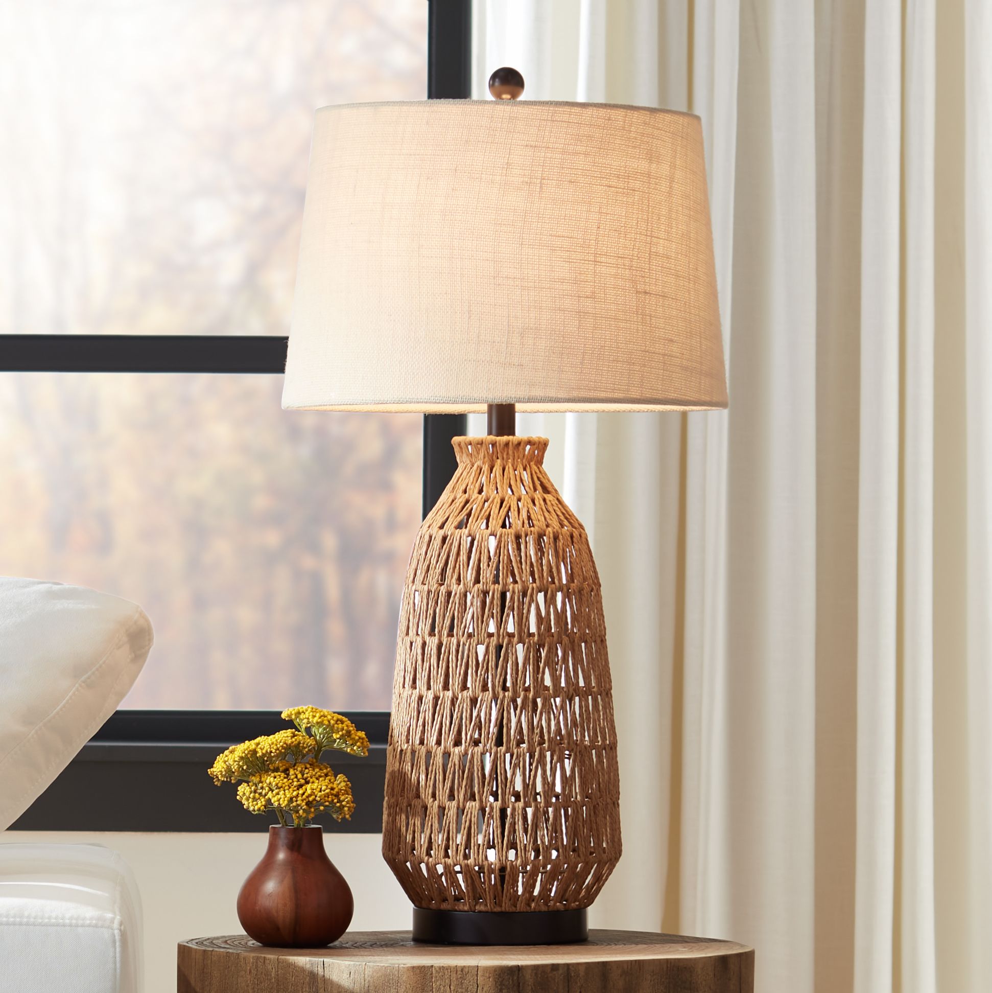 Medium Brown Wicker 12 Inch Empire Lampshade 6x12x8 - Walmart.com