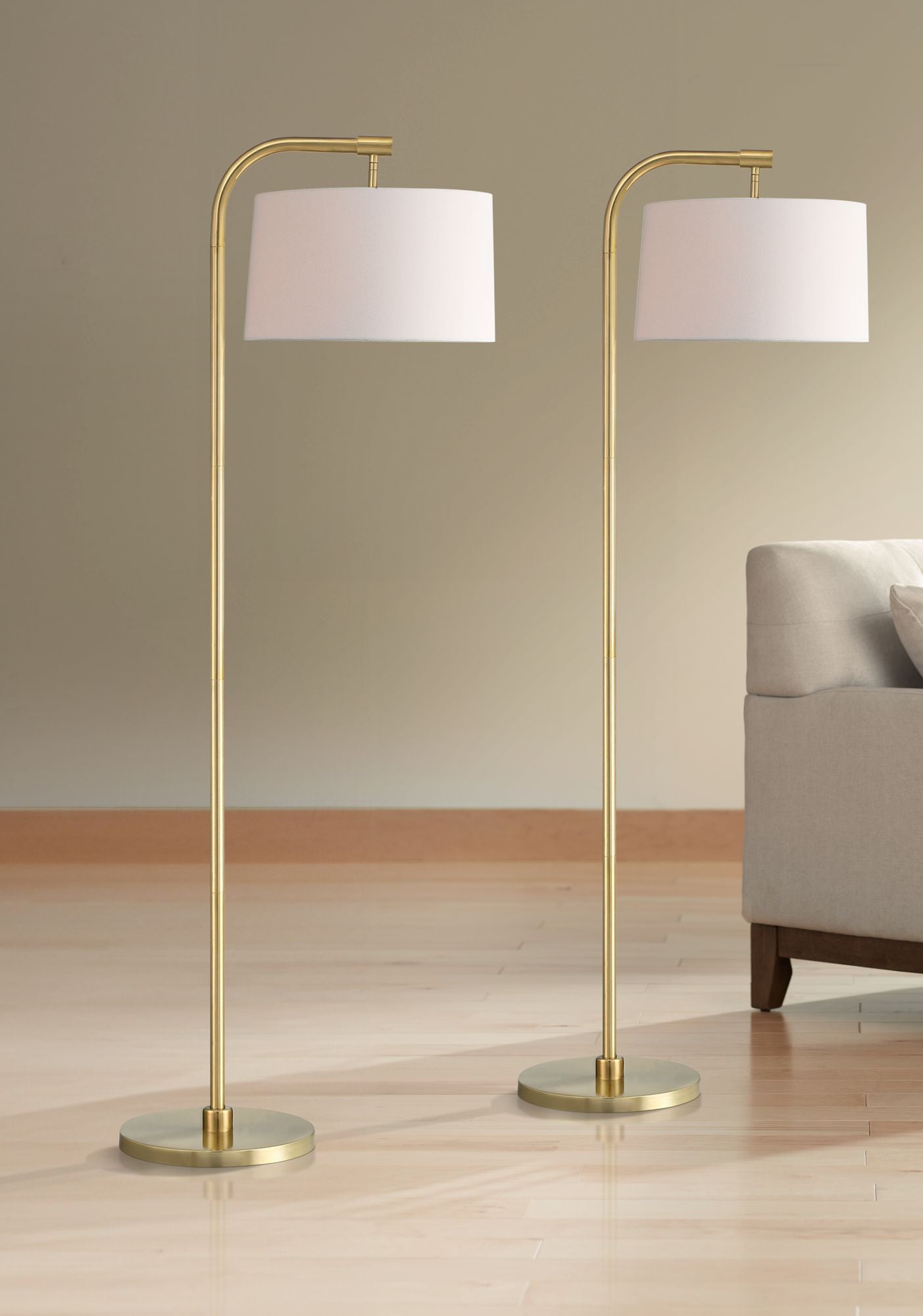 360 Lighting Serra Modern 64" Tall Standing Floor Lamps Set of 2 Lights ...