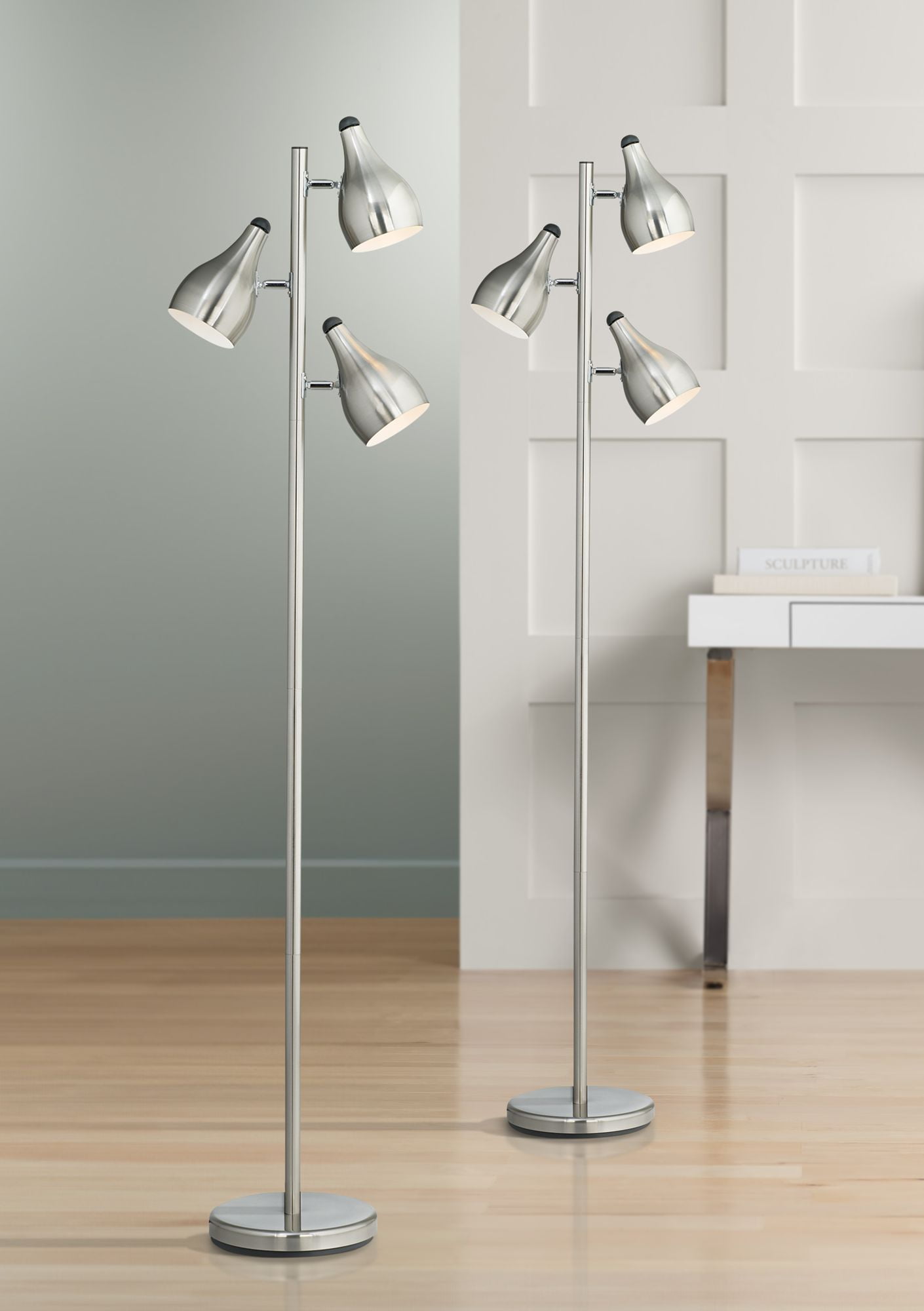 360 Lighting Trac Modern 64" Tall Standing Floor Lamps Set of 2 Lights ...