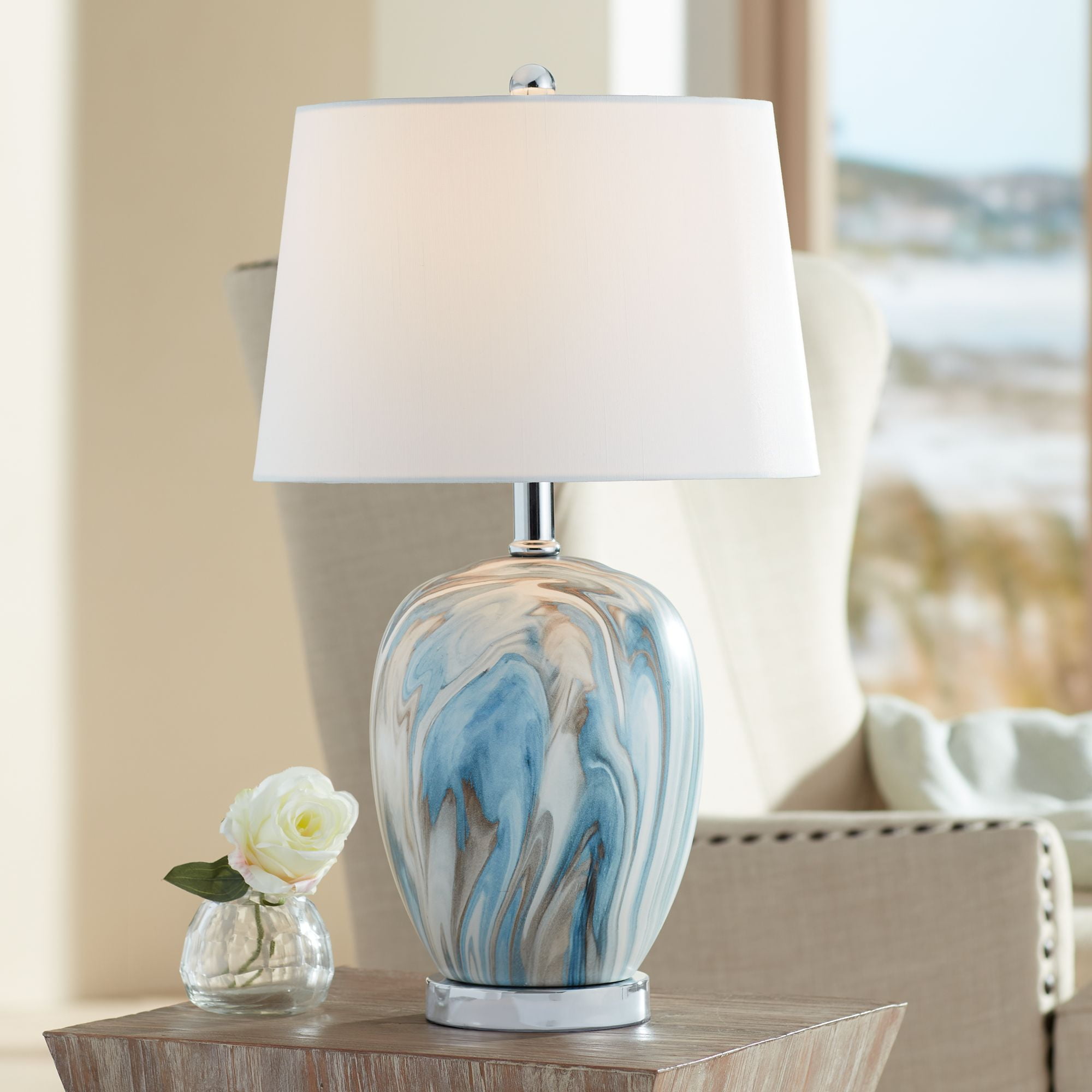 360 Lighting Travis 20 1/4" High Small Modern Coastal Accent 3-Way ...