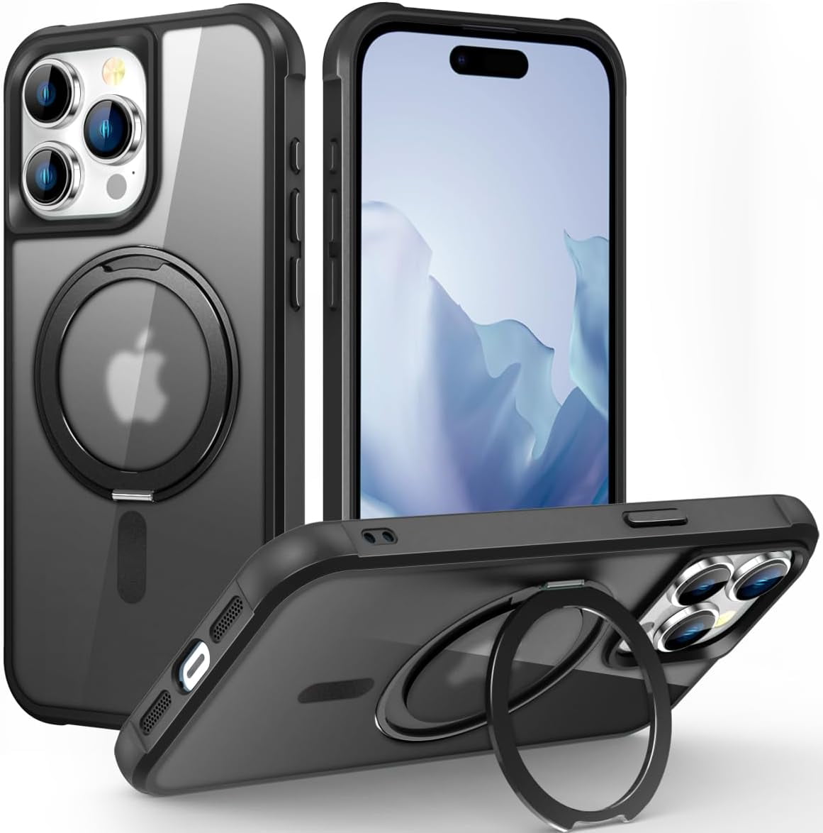 360° Magnetic Swivel Ring for iPhone 15 pro max case, Built-in Metal ...