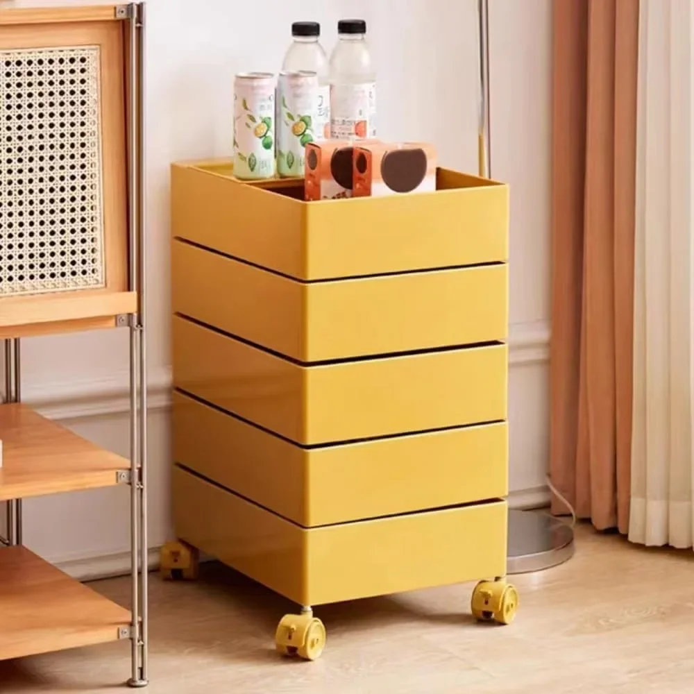 360° Movable Rotating Storage End Table Sofa Side Cabinet Mobile Mini ...