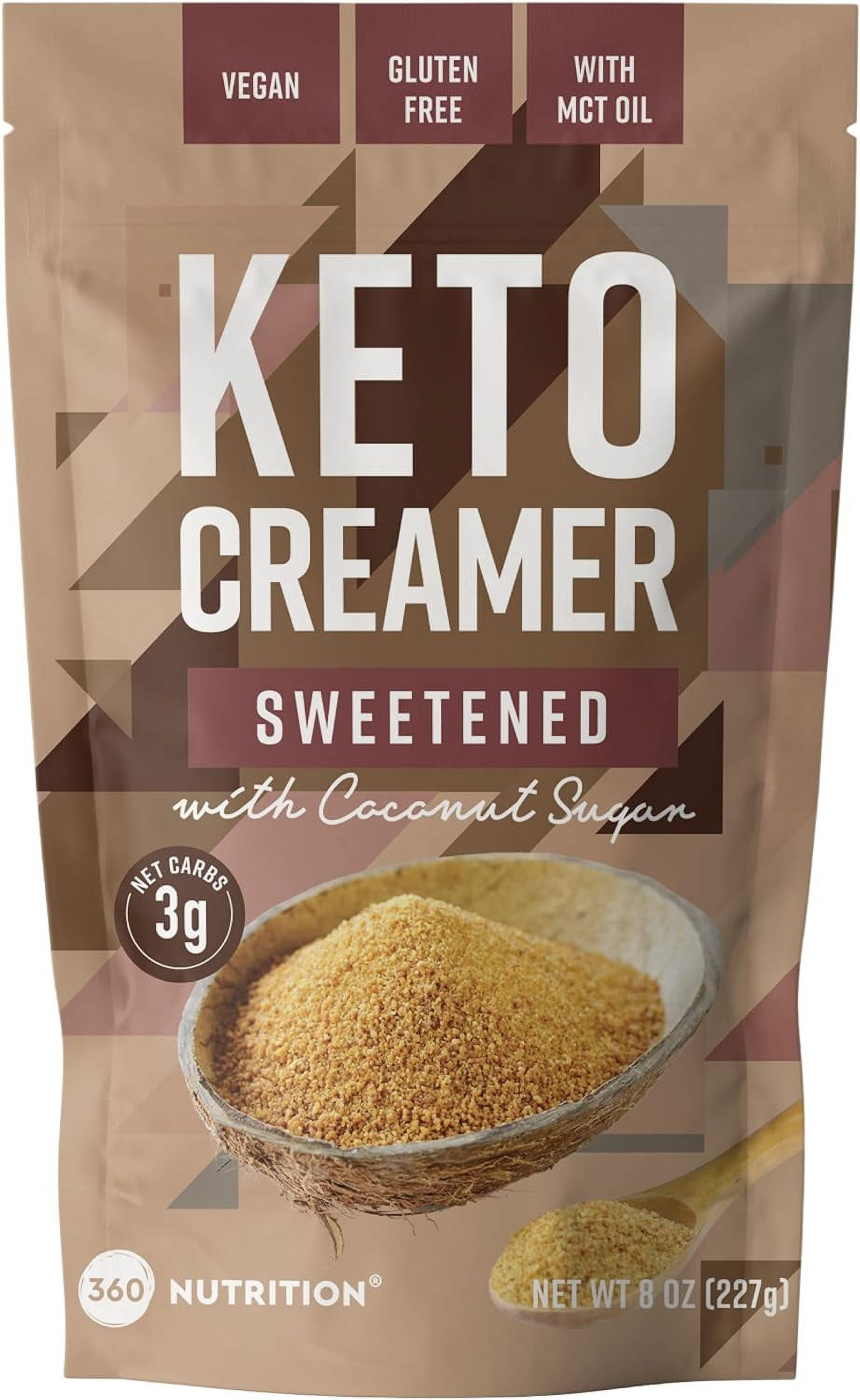 360 Nutrition Keto Coffee Creamer with MCT Oil Powder, Gluten Free ...