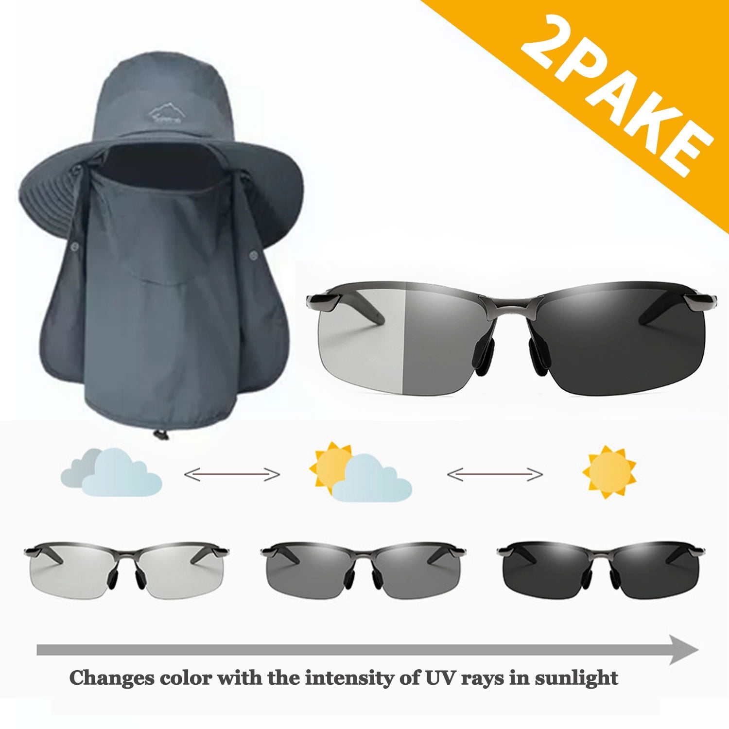 360° Outdoor UV Protection Visor Hat Sun Hat Fishing Hat Summer Travel ...