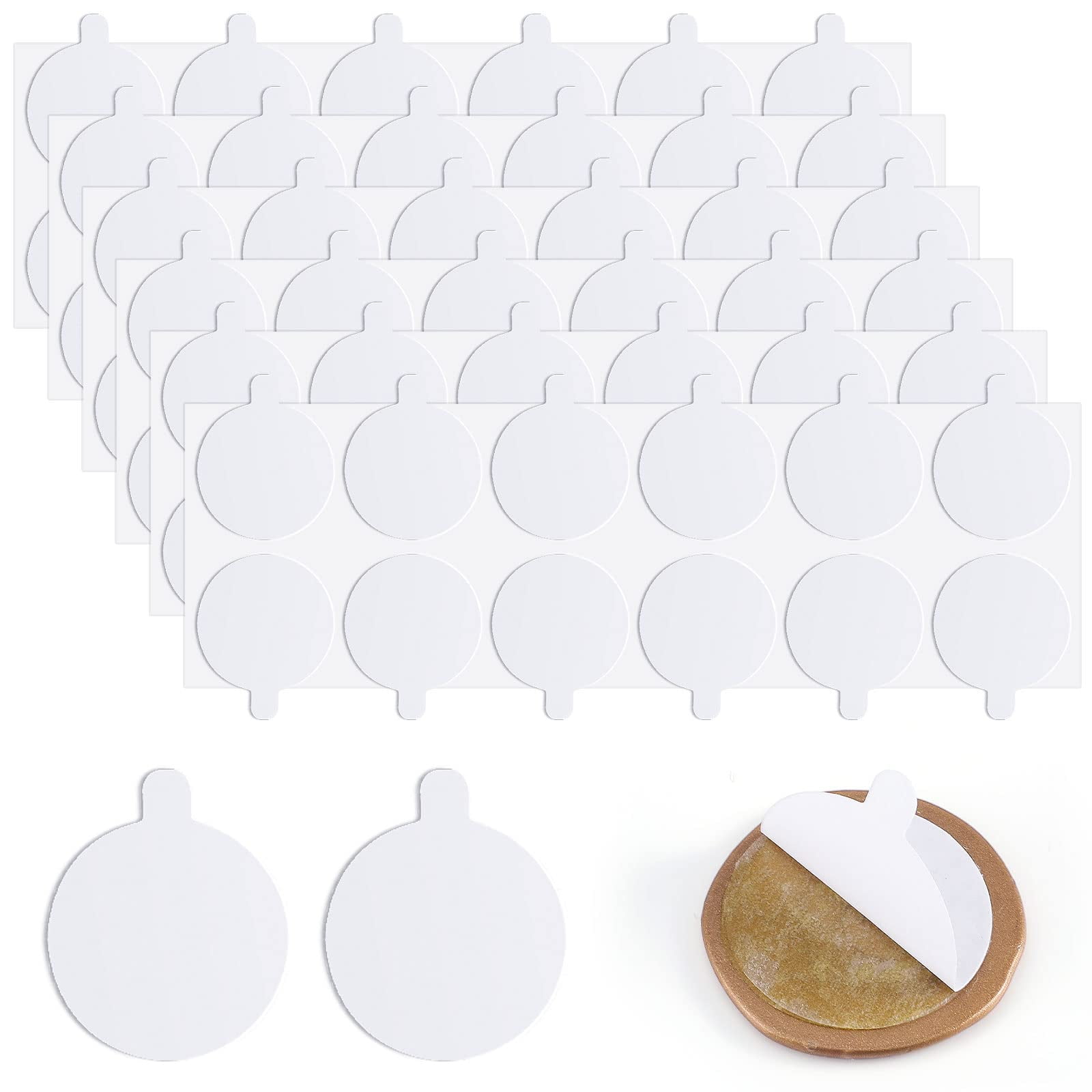 360 PCS Wax Seal Backing Stickers PP Material Thin Adhesive for Party ...