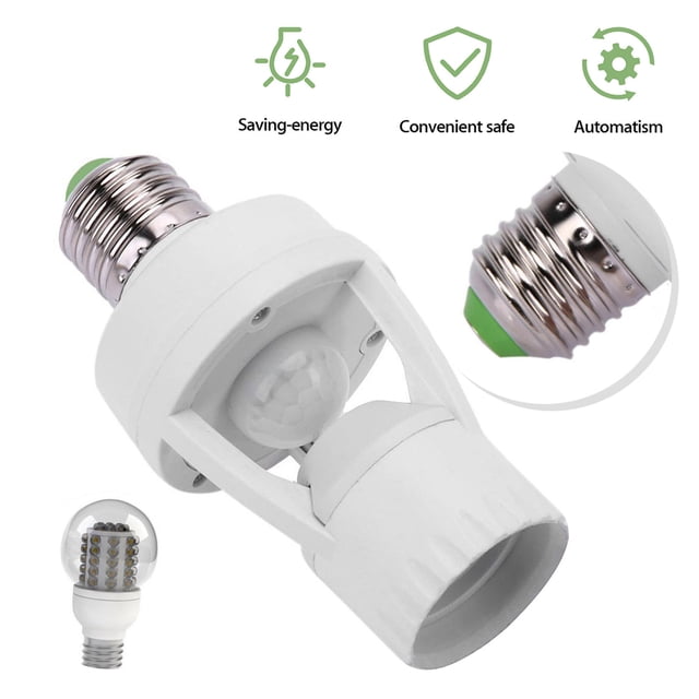 360° PIR Induction Motion Sensor IR Human Infrared Detector E27 Plug ...