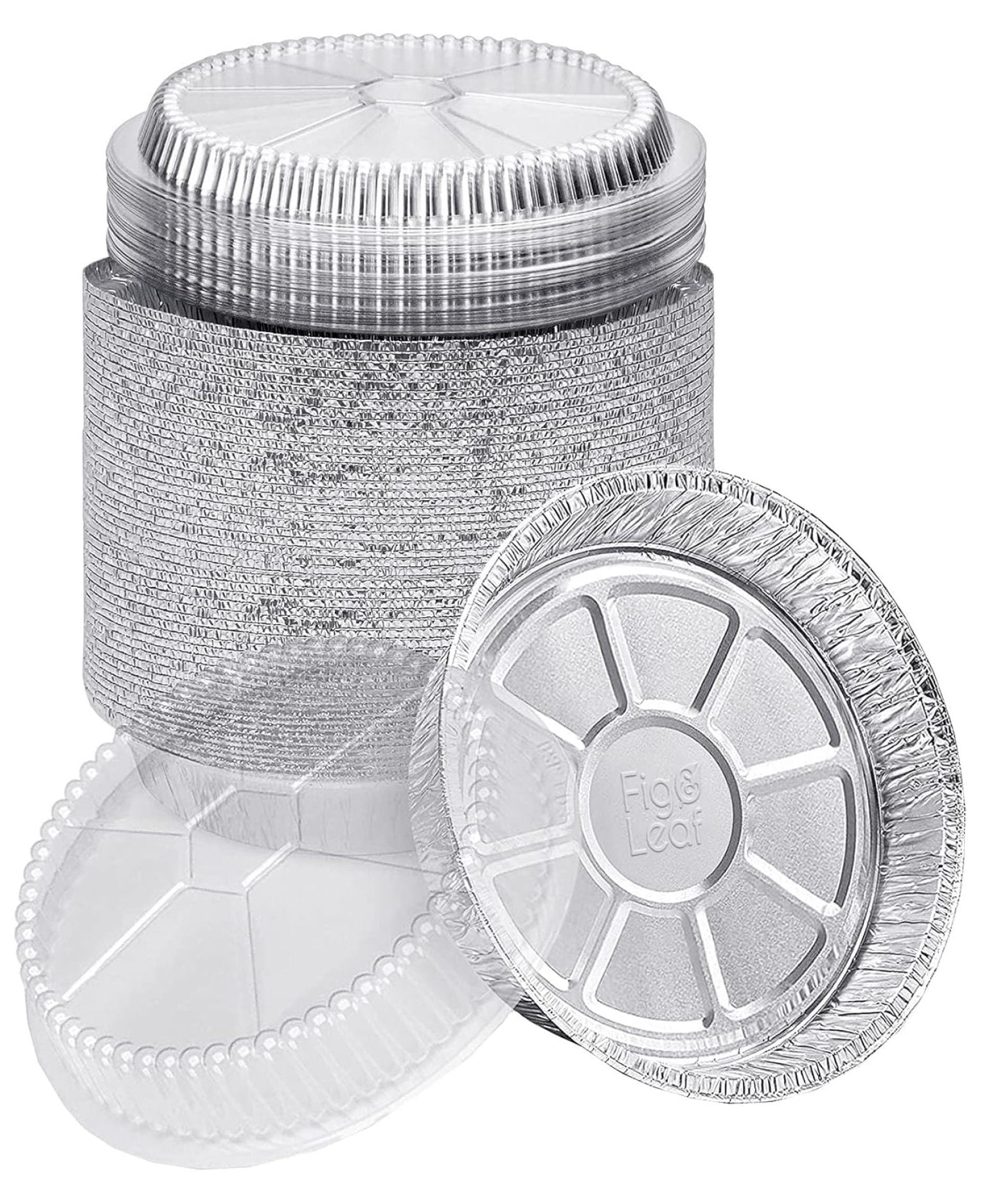 (360 Pack) Premium 6-Inch Round Pans with Plastic Dome Lids l Heavy ...