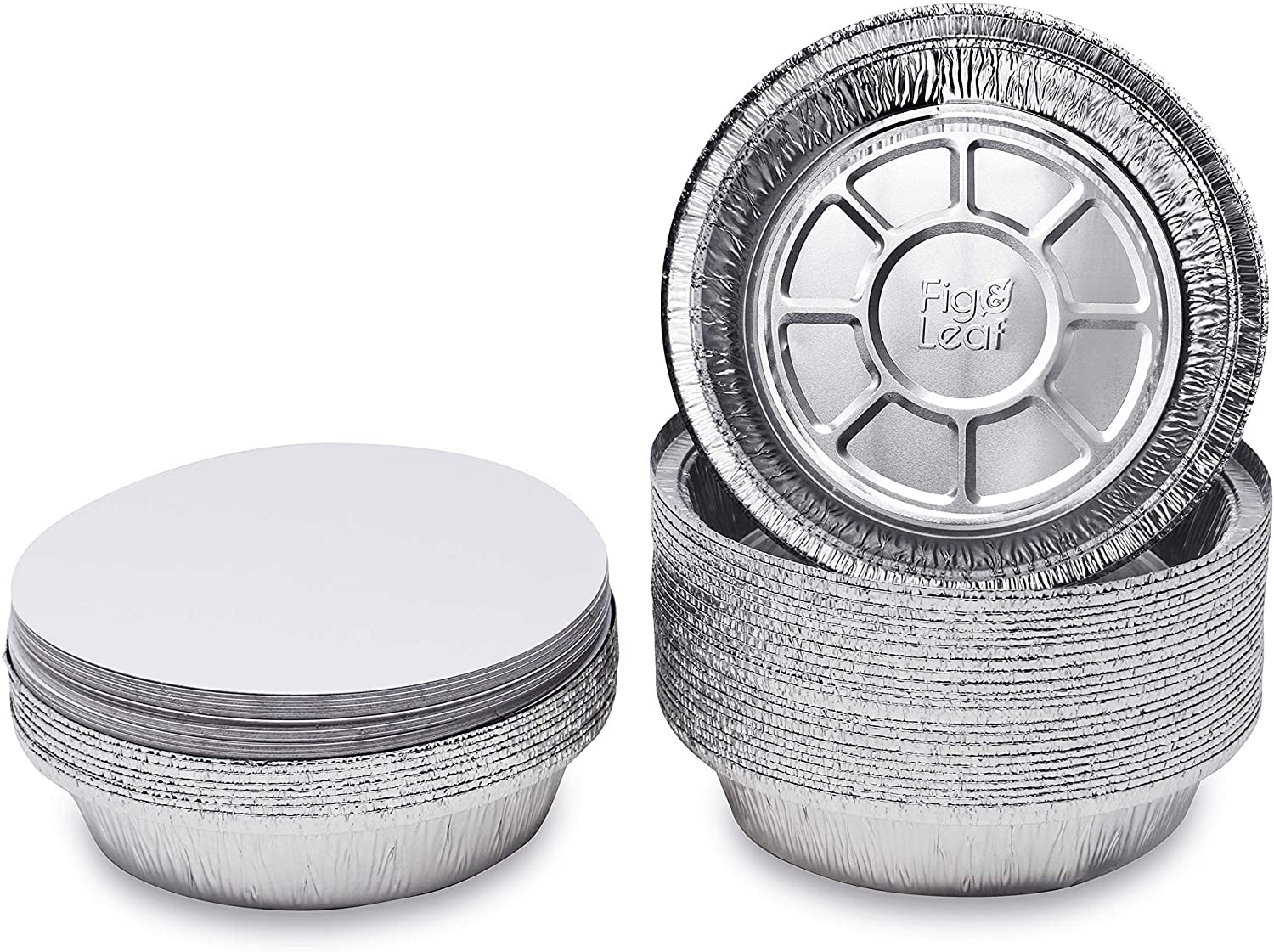 (360 Pack) Premium 7-Inch Round Foil Pans with Board Lids l Extra-Heavy ...