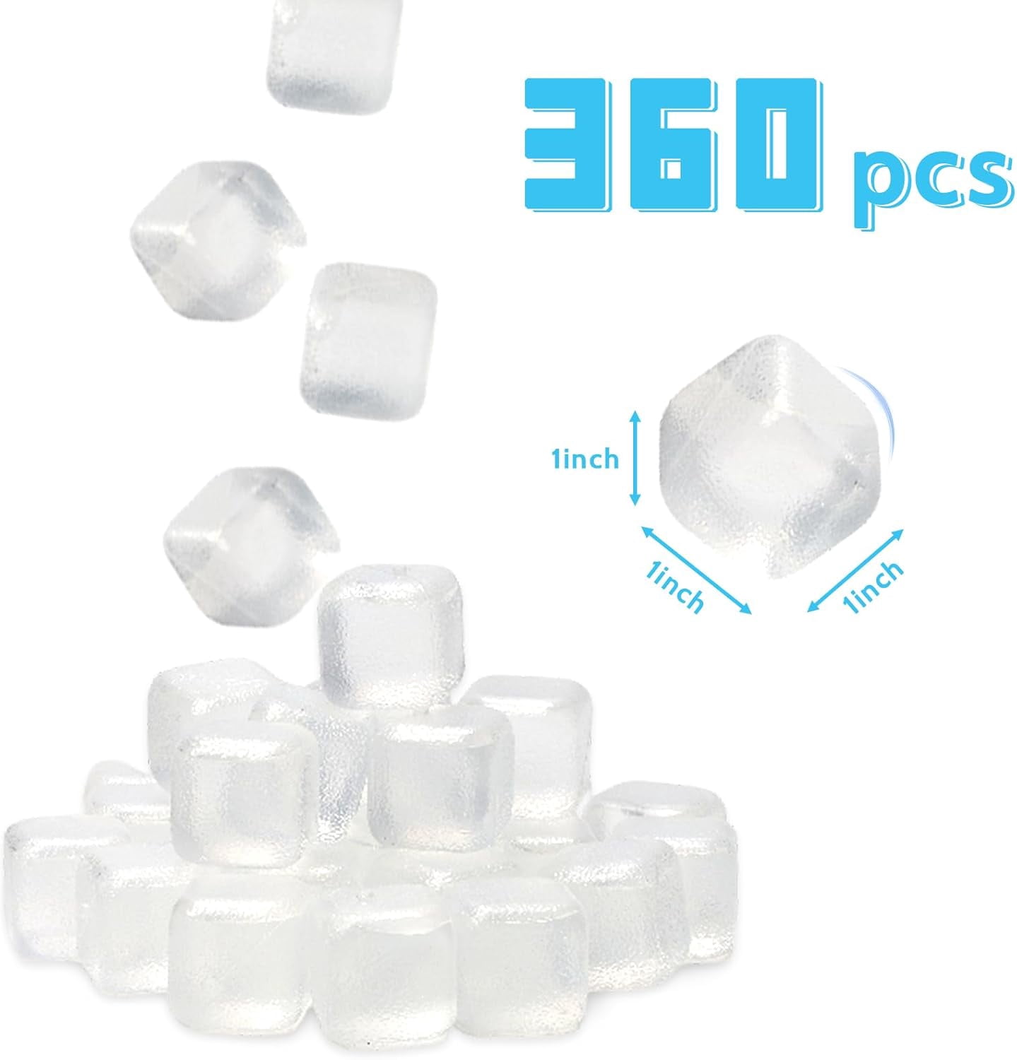 360 Pack White Reusable Ice Cubes Without Diluting for Drinks Permanent ...