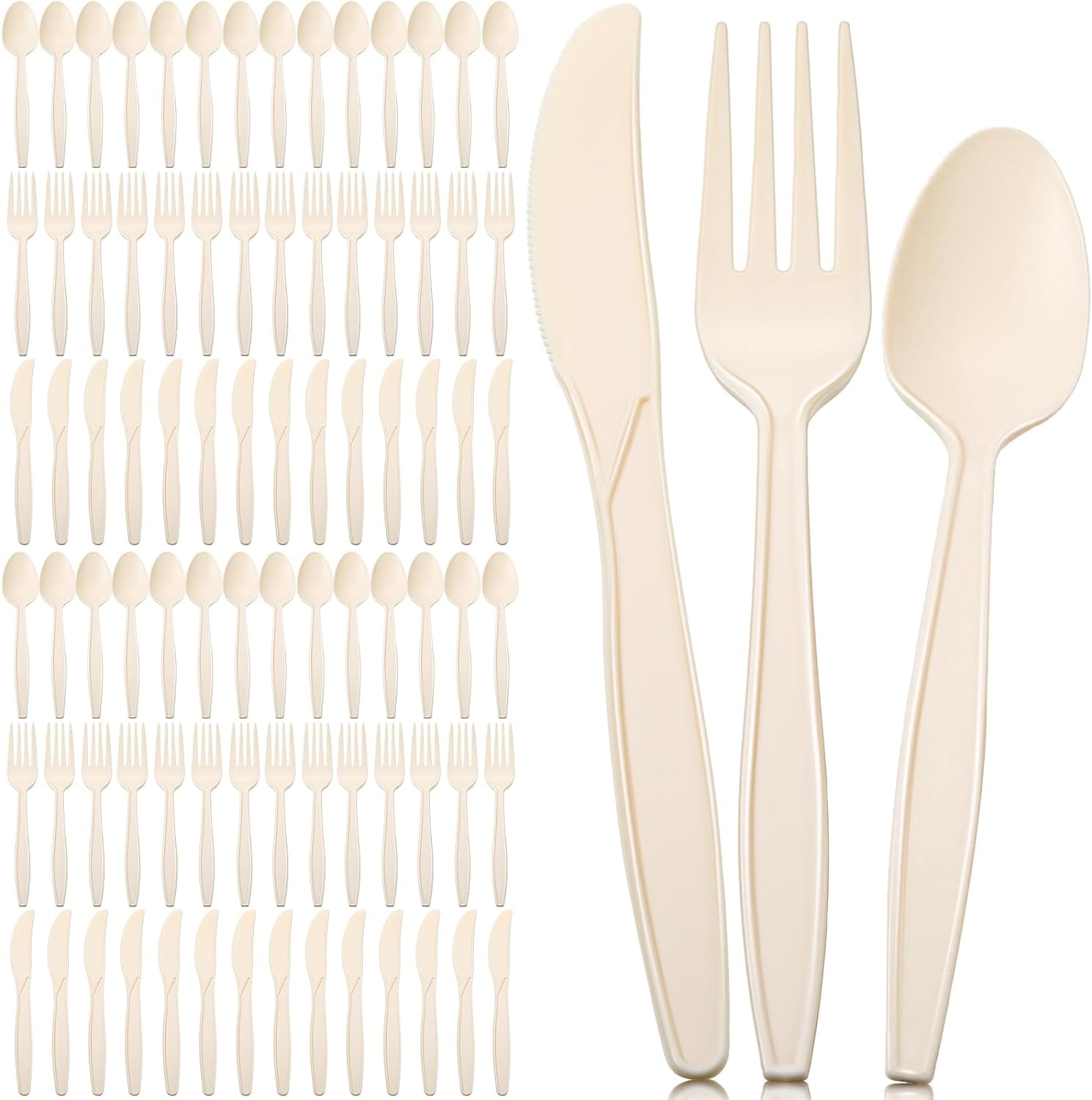 360 Packs Compostable Utensils, compostable 120 Forks 120 Spoons 120 ...