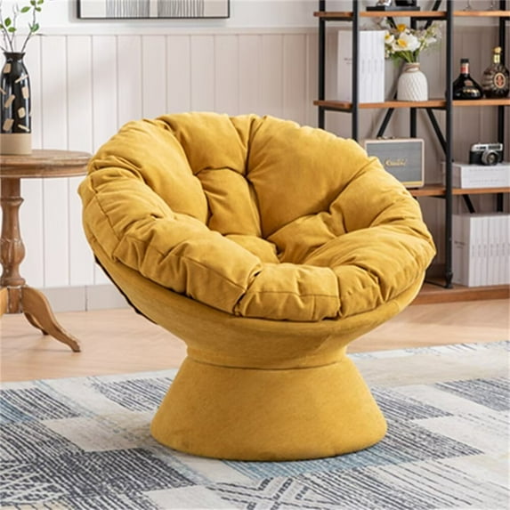 360° Papasan Swivel Chair, Swivel Accent Chair with Sturdy Frame and ...