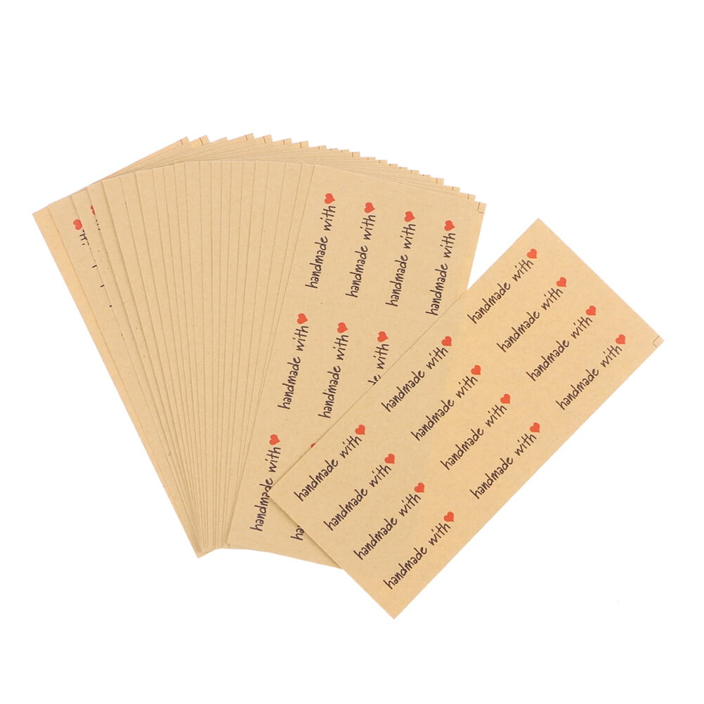 360 Pcs Kraft Paper Seal Decals Sticker Package Card Making Stickers ...